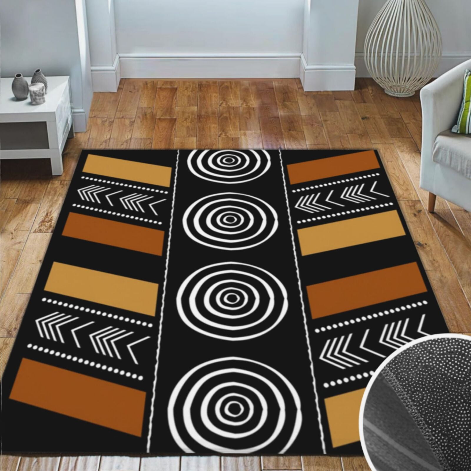 Area Rugs Living Room, Soft Crystal Carpet Mat For Bedroom Area Rug Non ...