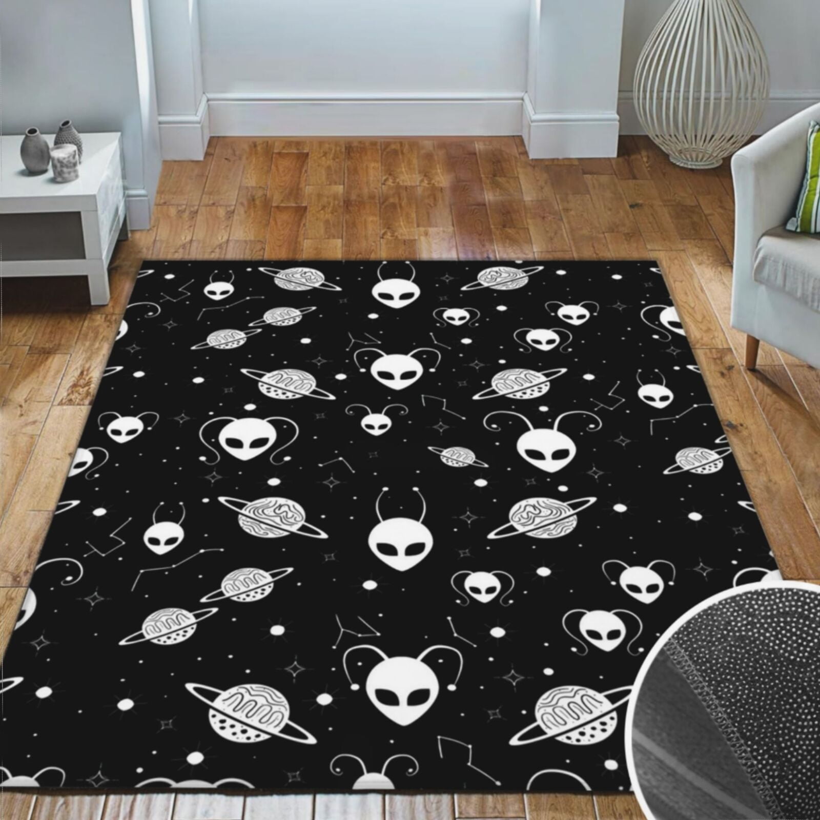 Area Rugs Living Room, Soft Crystal Carpet Mat For Bedroom Area Rug Non ...