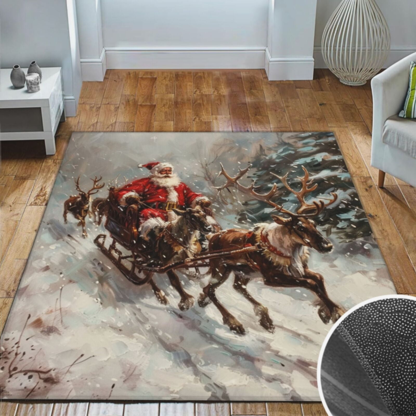 Area Rugs Living Room, Soft Crystal Carpet Mat For Bedroom Area Rug Non ...