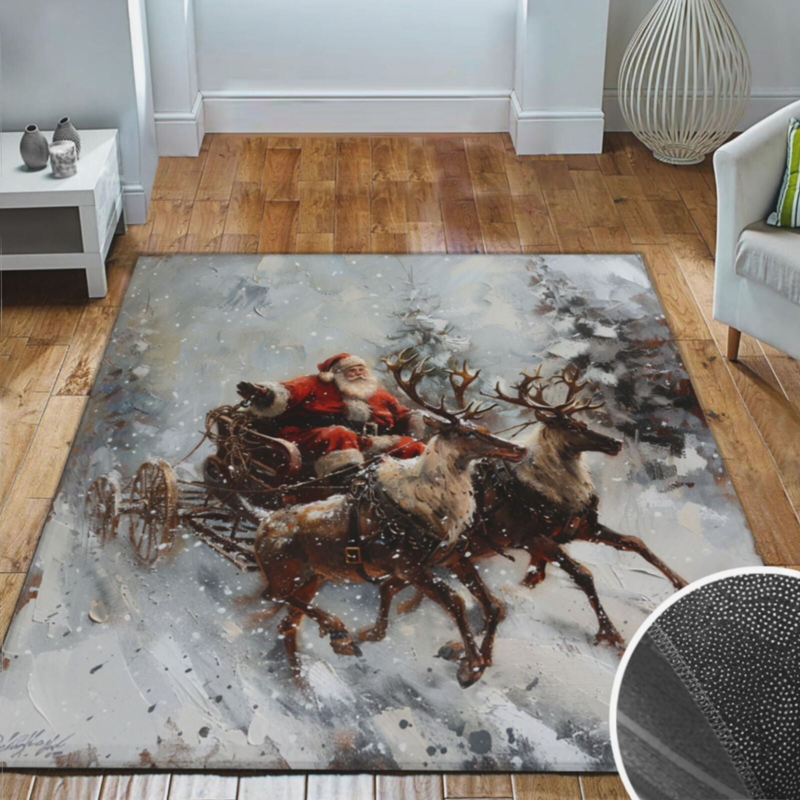 Area Rugs Living Room, Soft Crystal Carpet Mat For Bedroom Area Rug Non ...