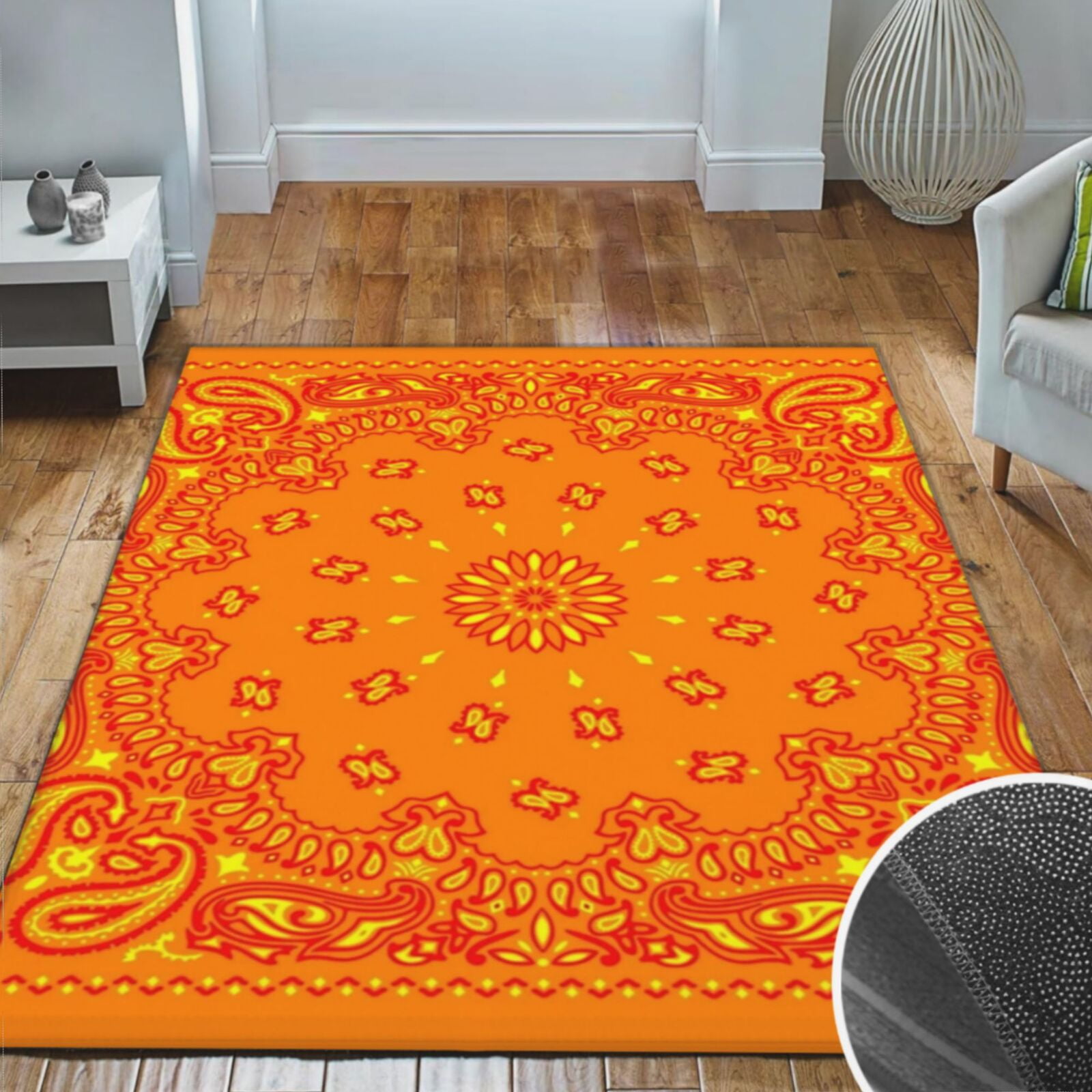 Area Rugs Living Room, Soft Crystal Carpet Mat For Bedroom Area Rug Non ...