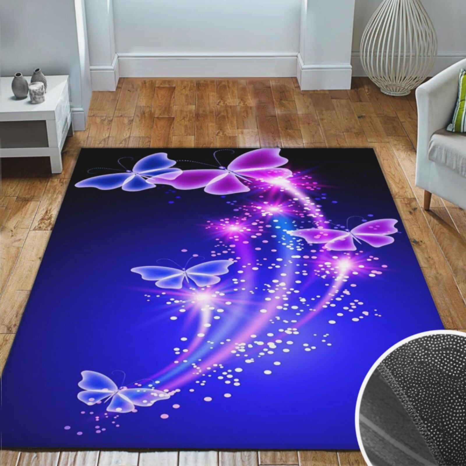 Area Rugs Living Room, Soft Crystal Carpet Mat For Bedroom Area Rug Non ...