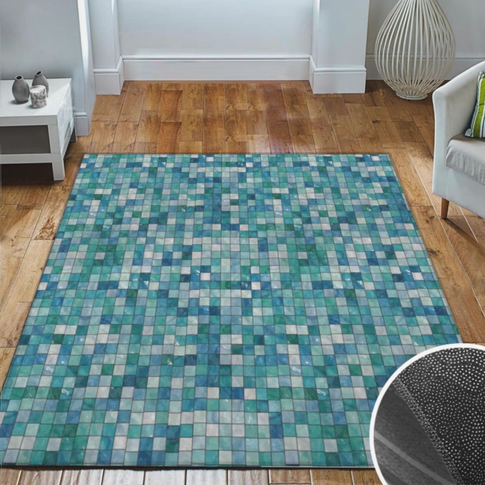 Area Rugs Living Room, Soft Crystal Carpet Mat For Bedroom Area Rug Non ...