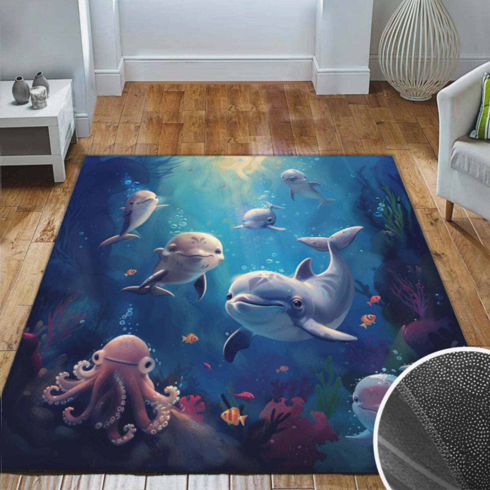 Area Rugs Living Room, Soft Crystal Carpet Mat For Bedroom Area Rug Non ...