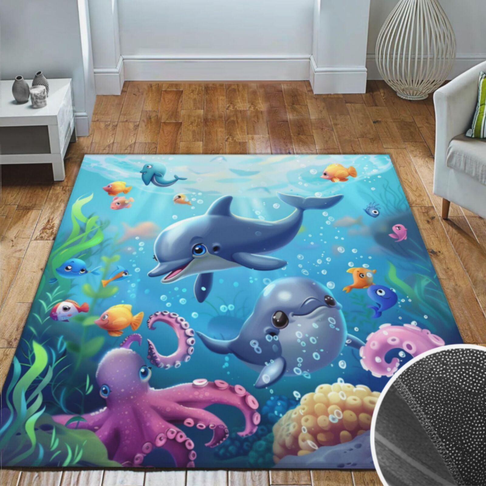 Area Rugs Living Room, Soft Crystal Carpet Mat For Bedroom Area Rug Non ...