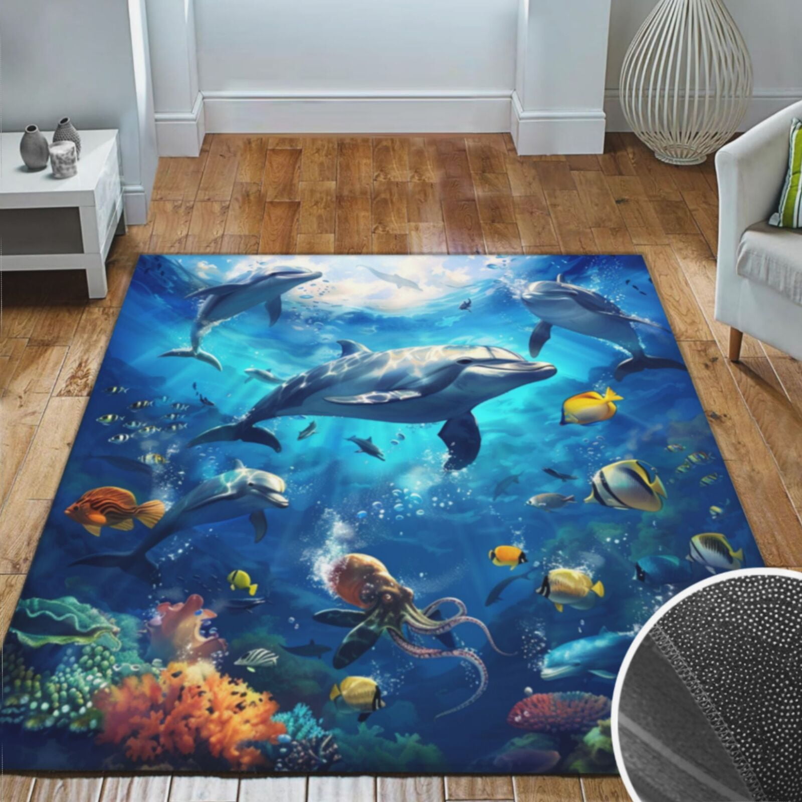 Area Rugs Living Room, Soft Crystal Carpet Mat For Bedroom Area Rug Non ...