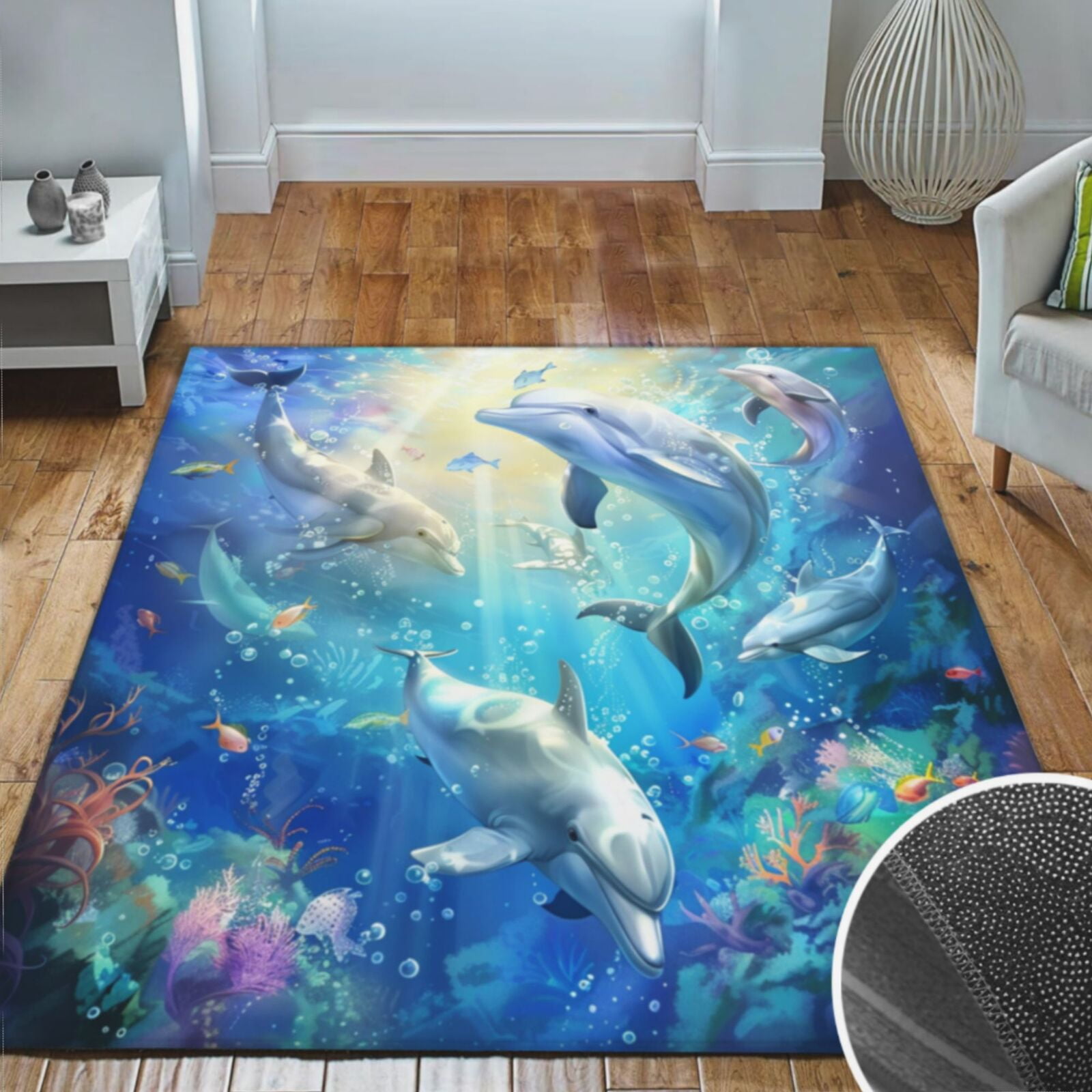 Area Rugs Living Room, Soft Crystal Carpet Mat For Bedroom Area Rug Non ...