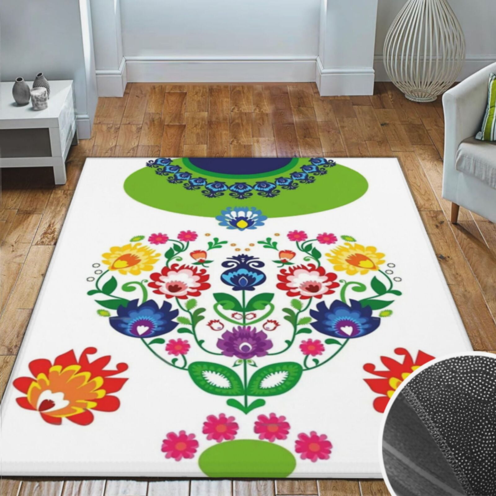 Area Rugs Living Room, Soft Crystal Carpet Mat For Bedroom Area Rug Non ...