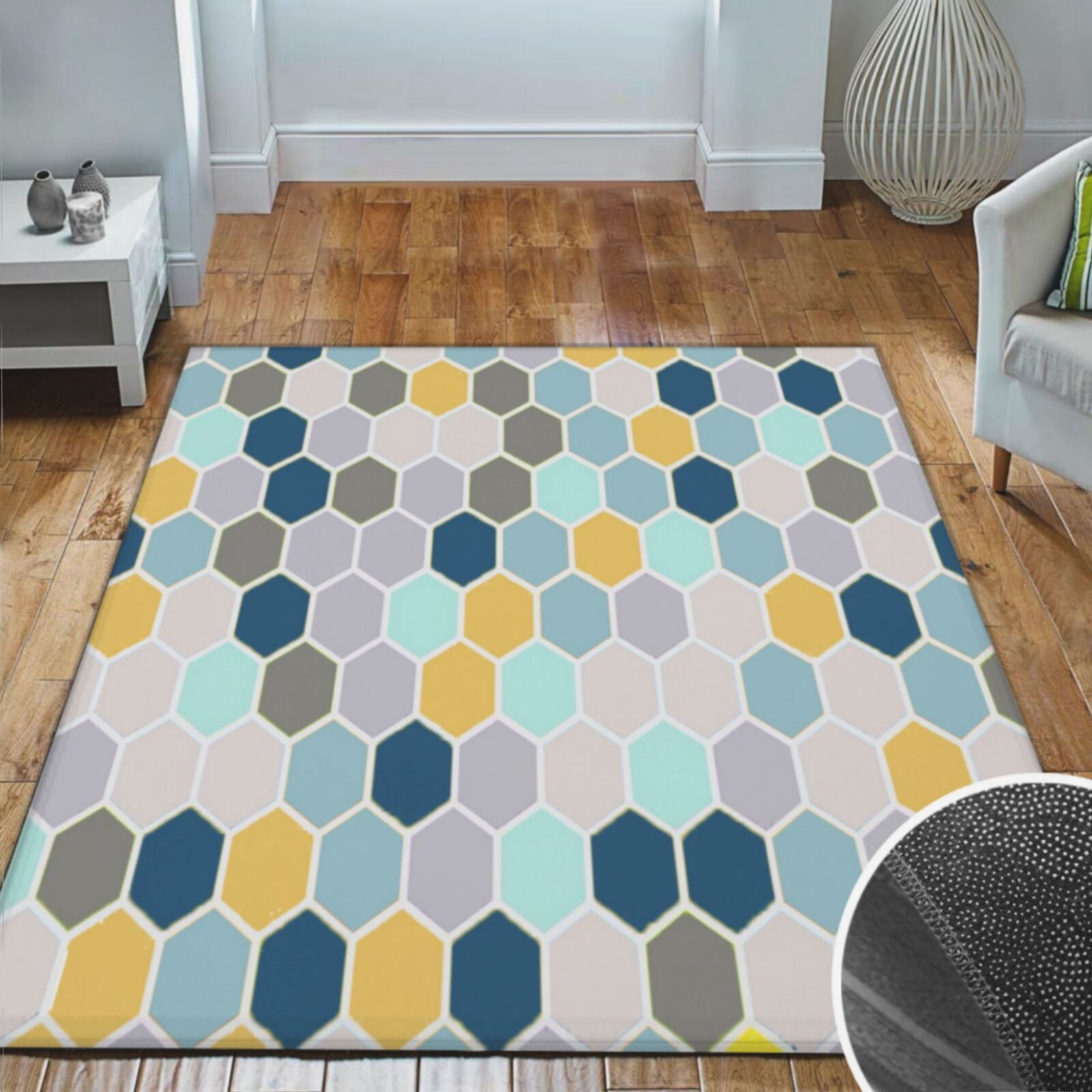 Area Rugs Living Room, Soft Crystal Carpet Mat For Bedroom Area Rug Non ...