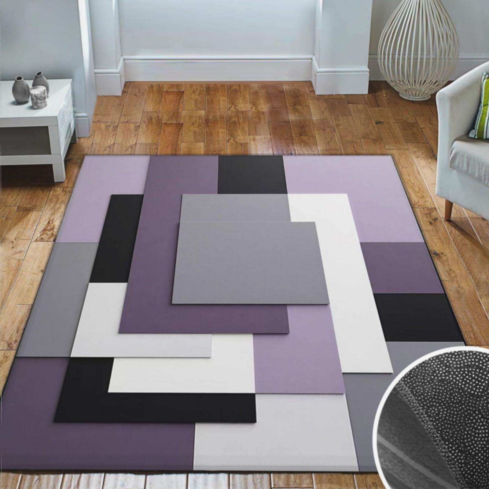 Area Rugs Living Room, Soft Crystal Carpet Mat For Bedroom Area Rug Non ...