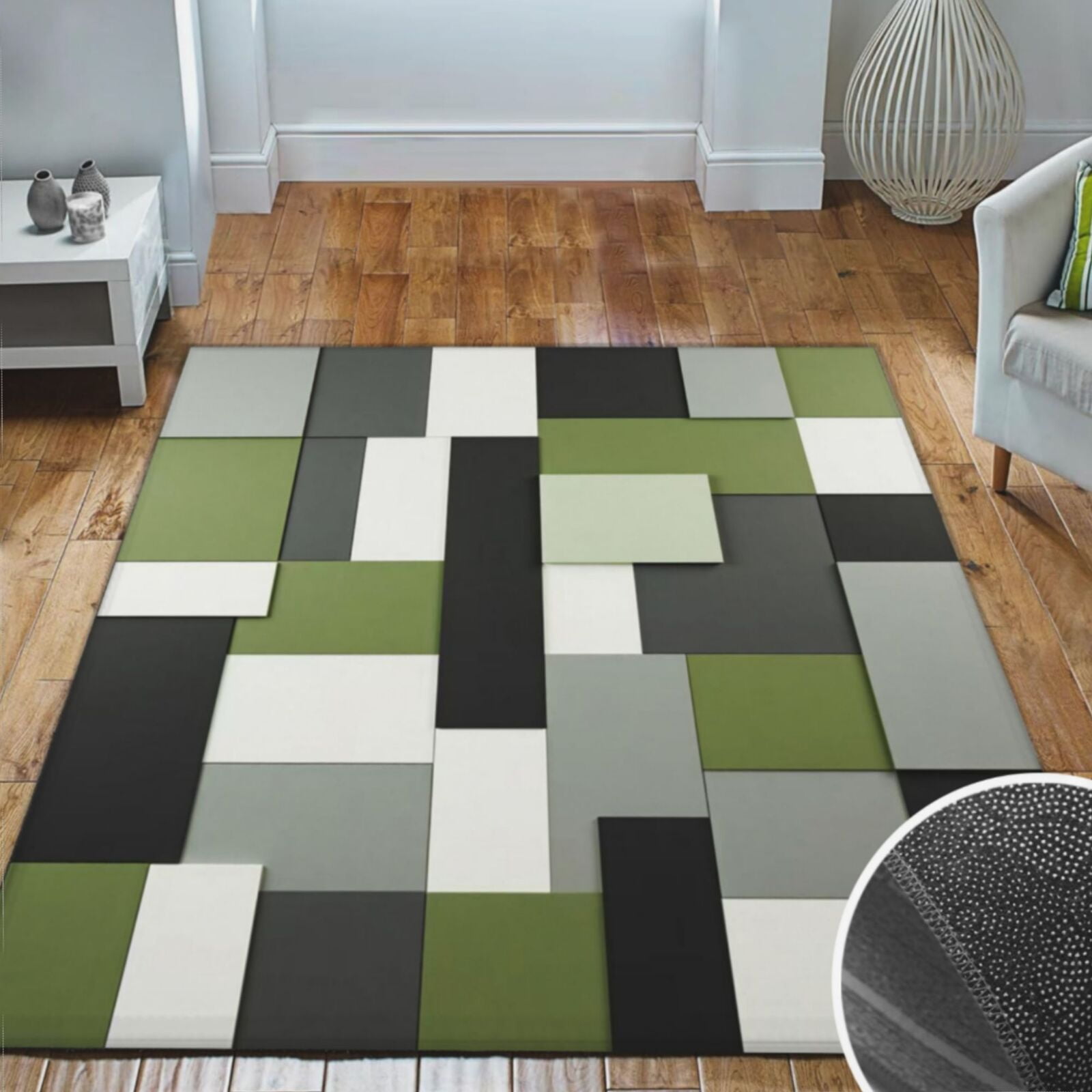 Area Rugs Living Room, Soft Crystal Carpet Mat For Bedroom Area Rug Non ...