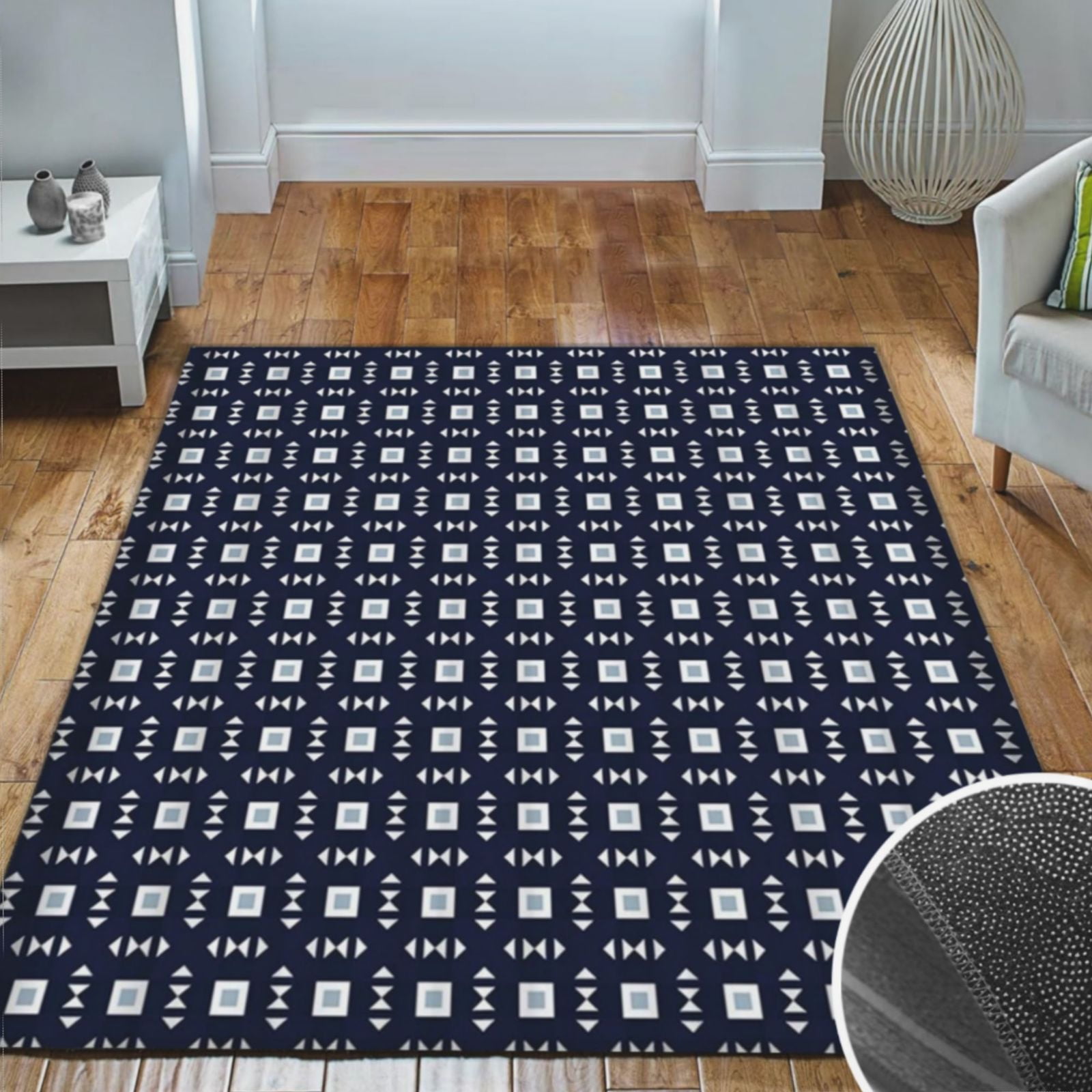 Area Rugs Living Room, Soft Crystal Carpet Mat For Bedroom Area Rug Non ...
