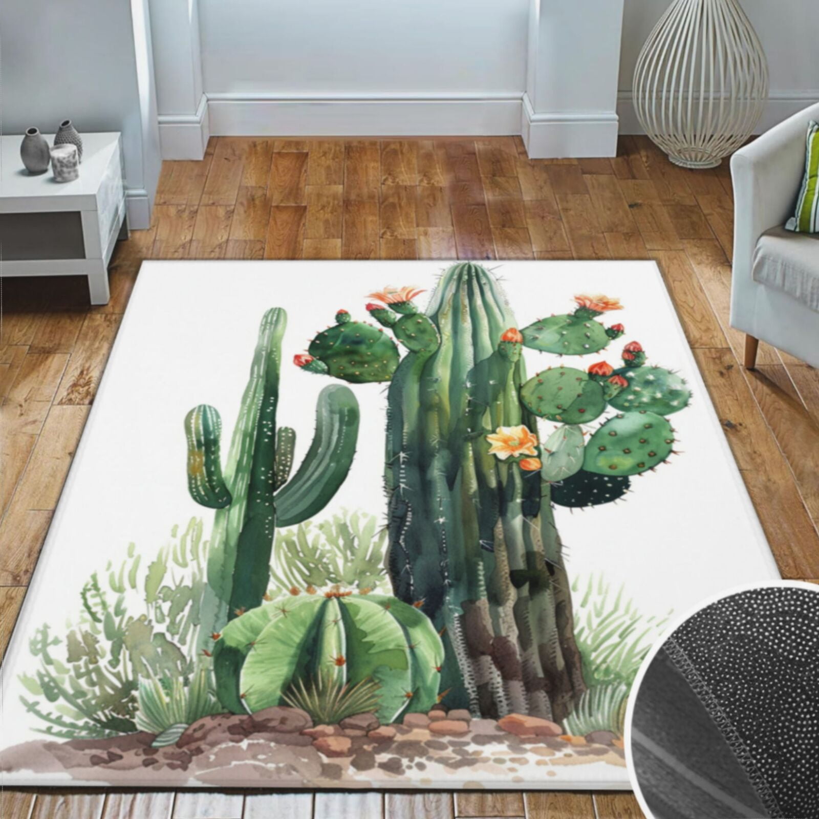 Area Rugs Living Room, Soft Crystal Carpet Mat For Bedroom Area Rug Non ...