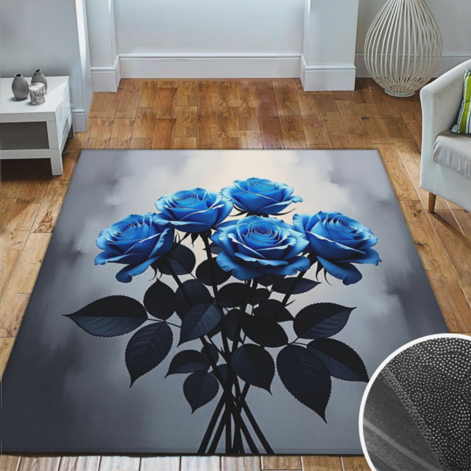 Area Rugs Living Room, Soft Crystal Carpet Mat For Bedroom Area Rug Non ...