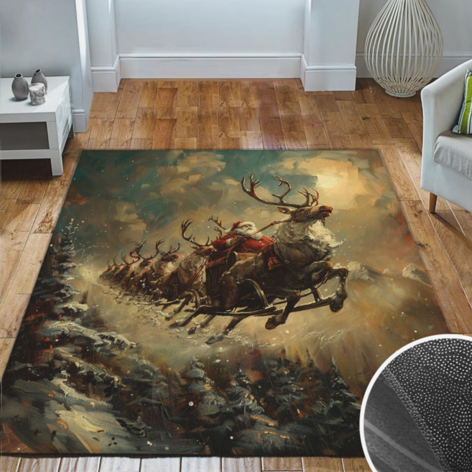 Area Rugs Living Room, Soft Crystal Carpet Mat For Bedroom Area Rug Non ...