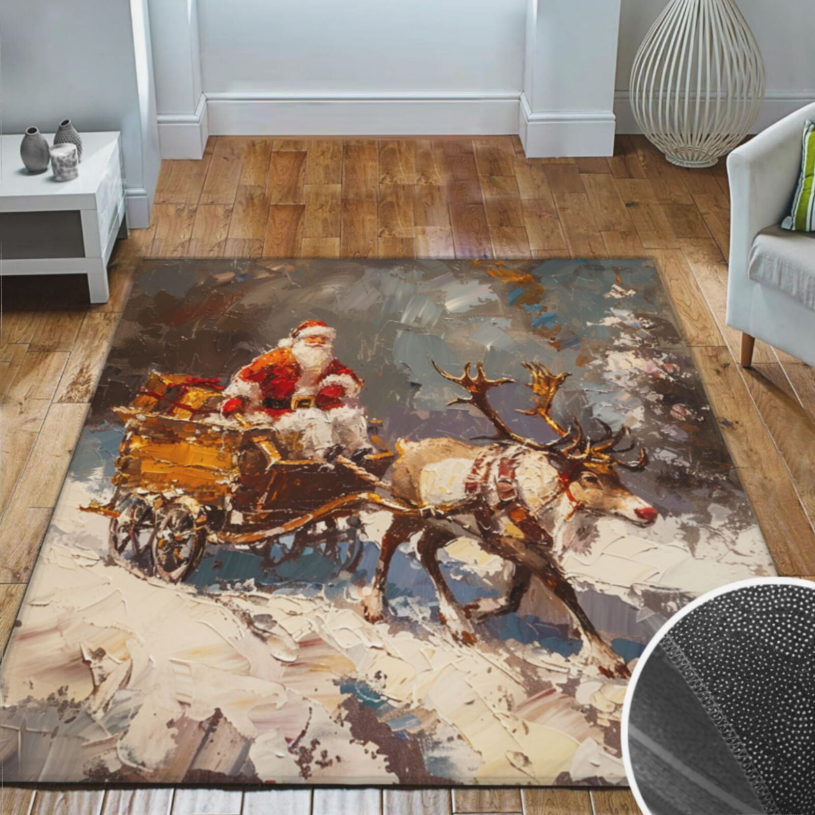 Area Rugs Living Room, Soft Crystal Carpet Mat For Bedroom Area Rug Non Slip Washable Floor Rug ...