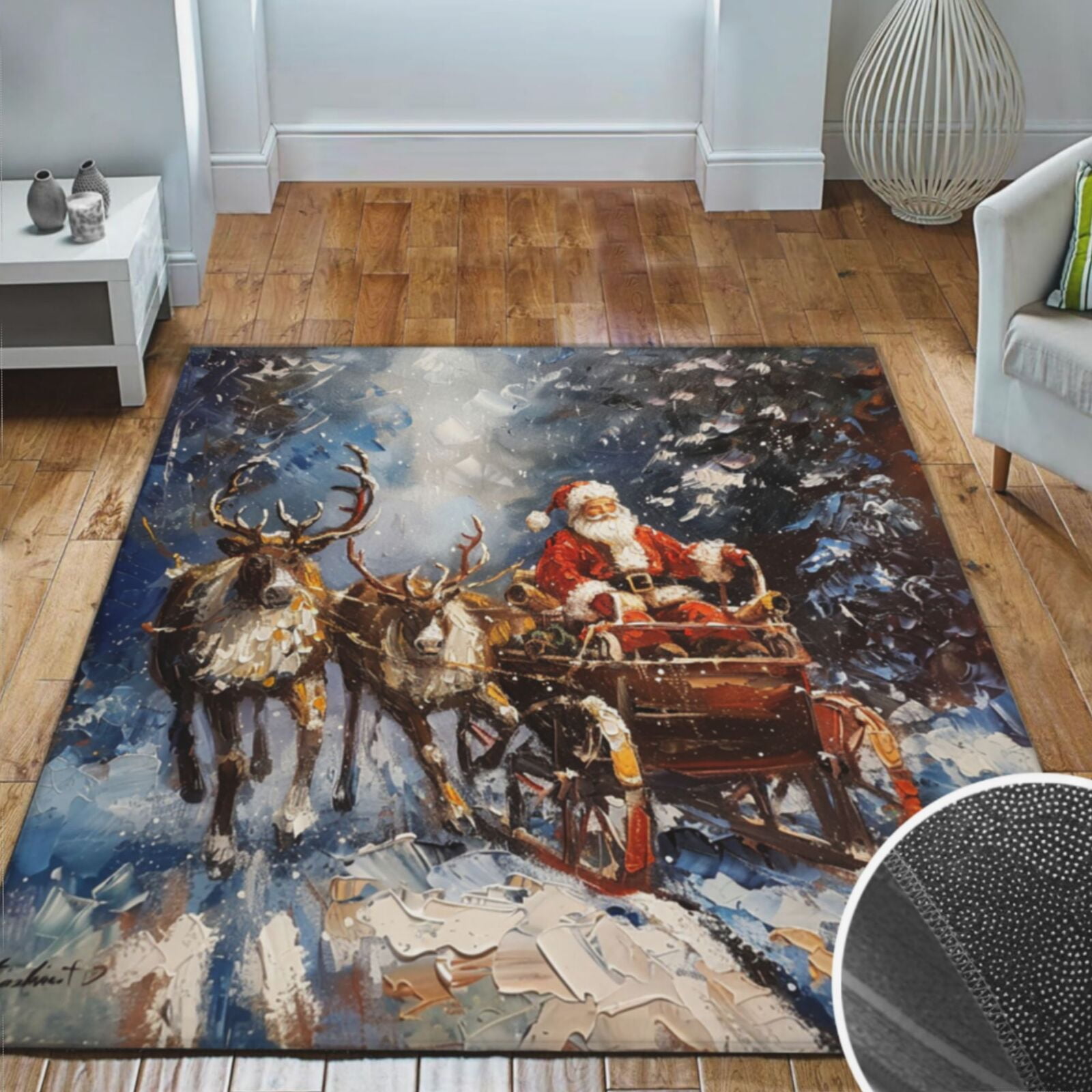 Area Rugs Living Room, Soft Crystal Carpet Mat For Bedroom Area Rug Non ...