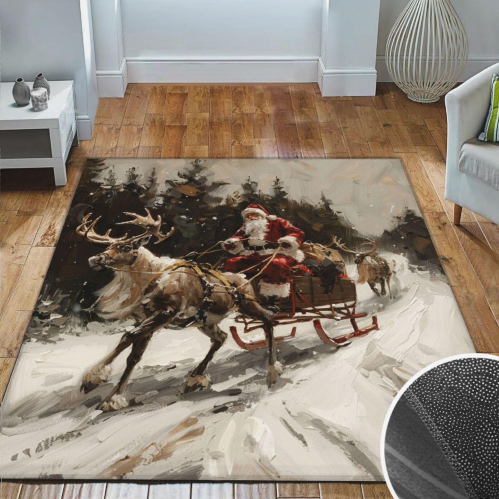 Area Rugs Living Room, Soft Crystal Carpet Mat For Bedroom Area Rug Non ...