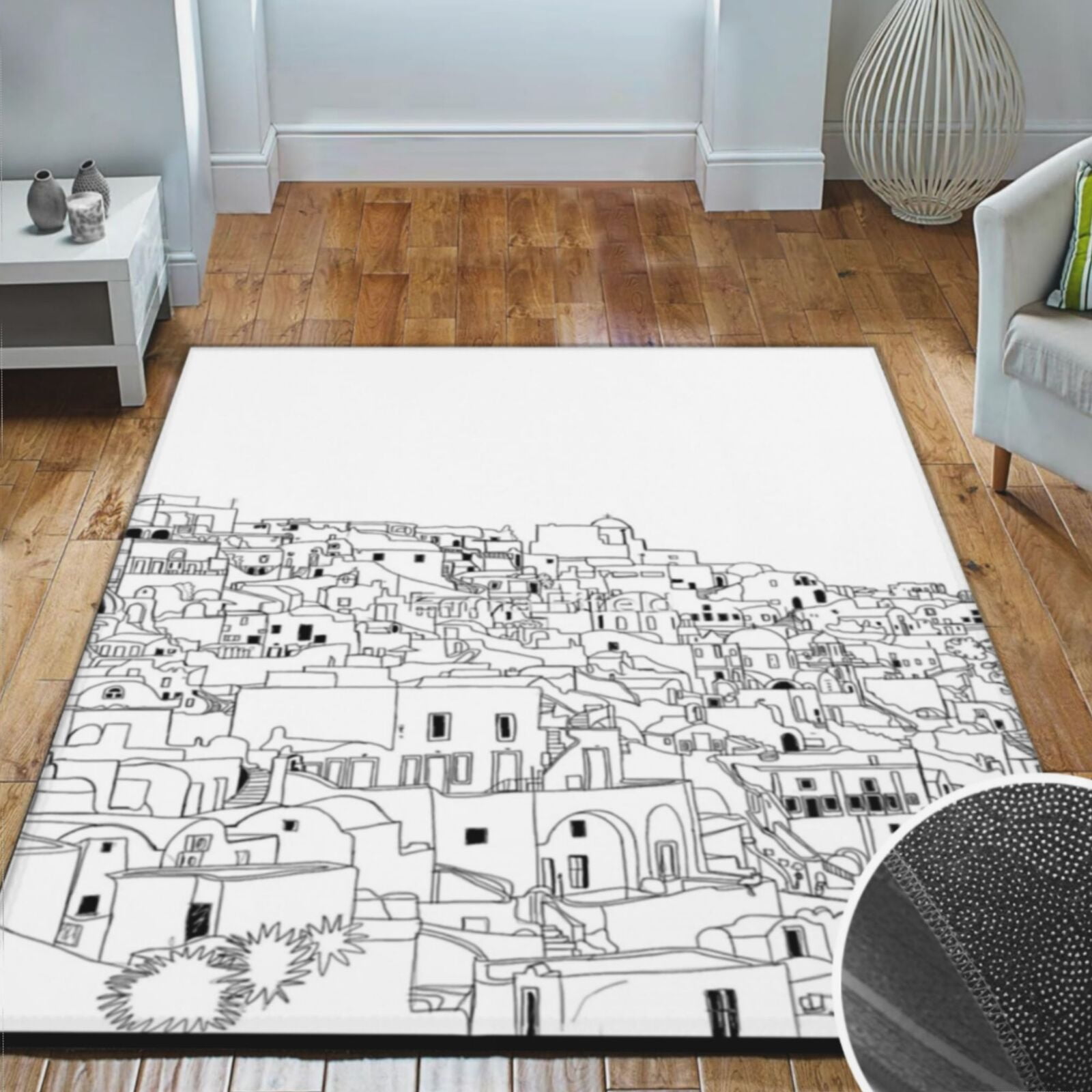 Area Rugs Living Room, Soft Crystal Carpet Mat For Bedroom Area Rug Non ...