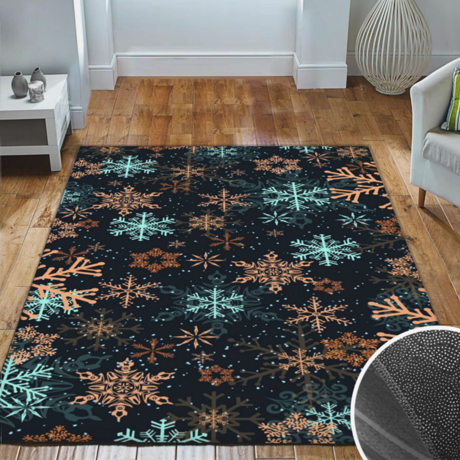 Area Rugs Living Room, Soft Crystal Carpet Mat For Bedroom Area Rug Non ...