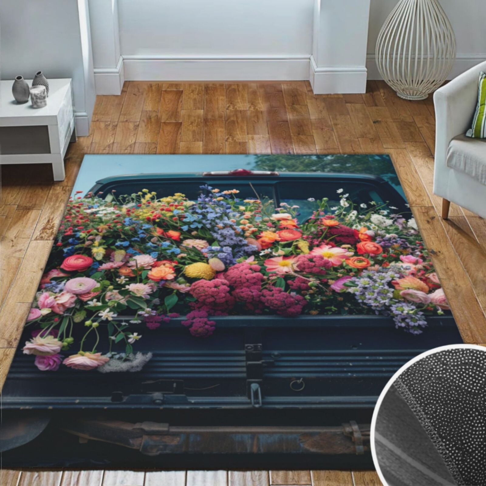 Area Rugs Living Room, Soft Crystal Carpet Mat For Bedroom Area Rug Non ...