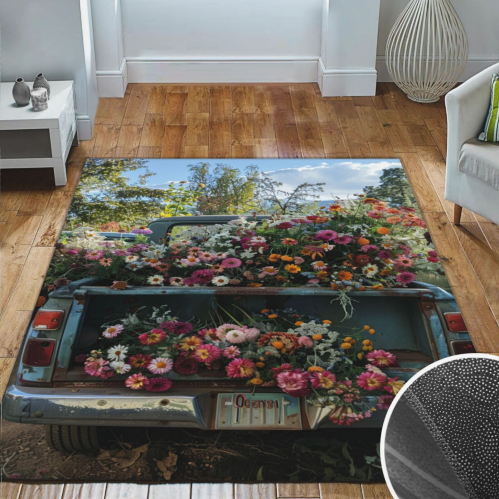 Area Rugs Living Room, Soft Crystal Carpet Mat For Bedroom Area Rug Non ...