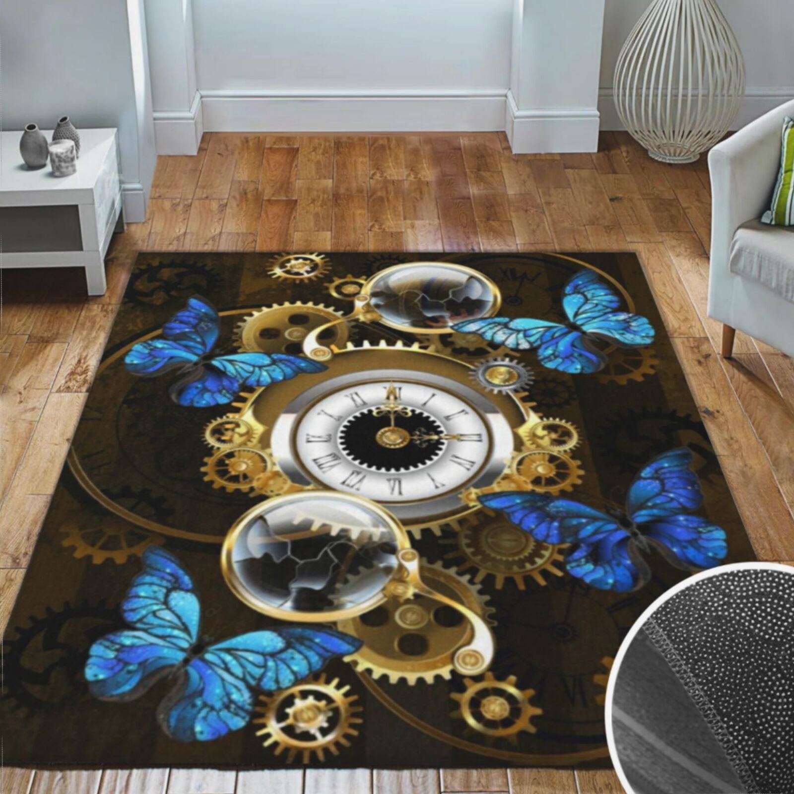 Area Rugs Living Room, Soft Crystal Carpet Mat For Bedroom Area Rug Non ...