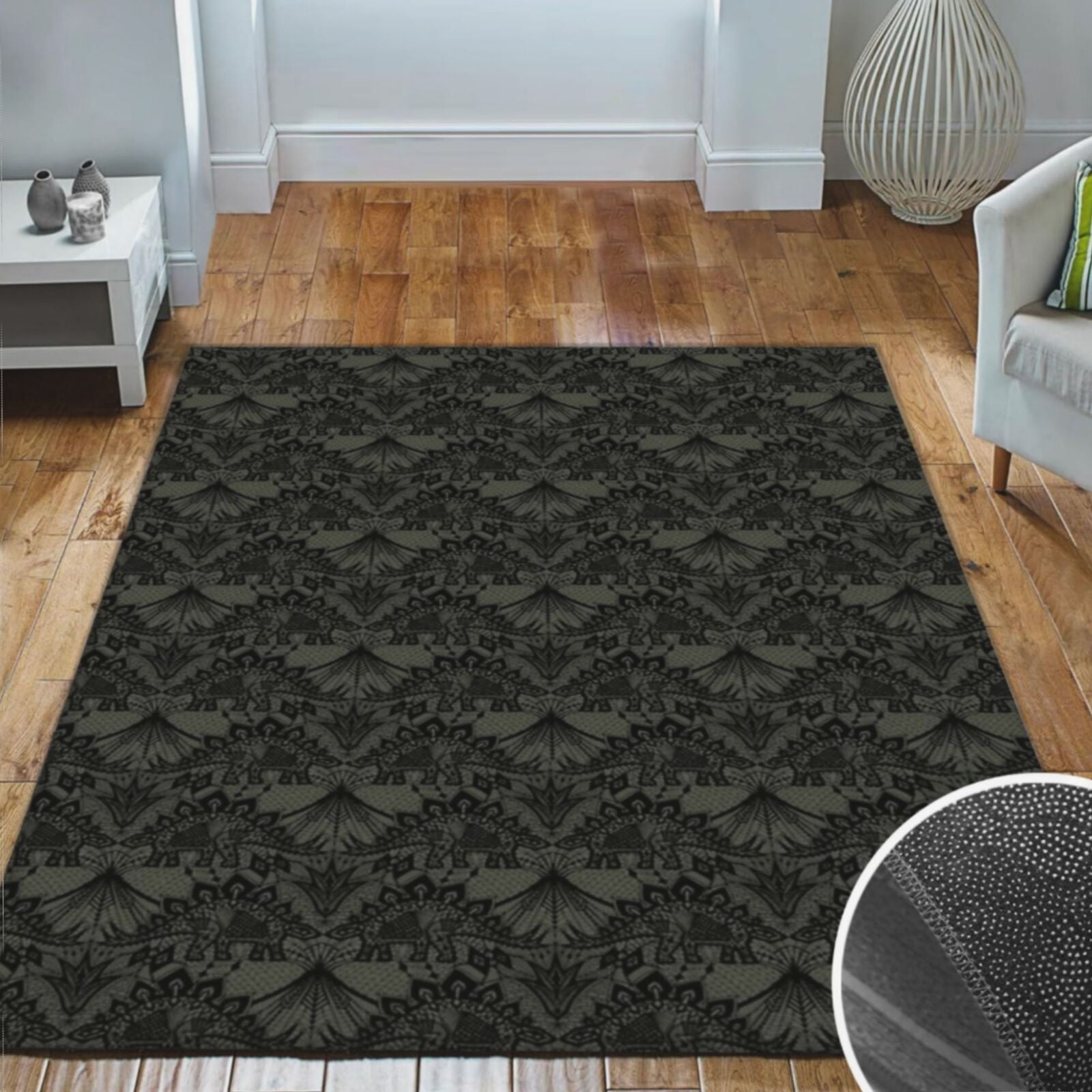 Area Rugs Living Room, Soft Crystal Carpet Mat For Bedroom Area Rug Non ...