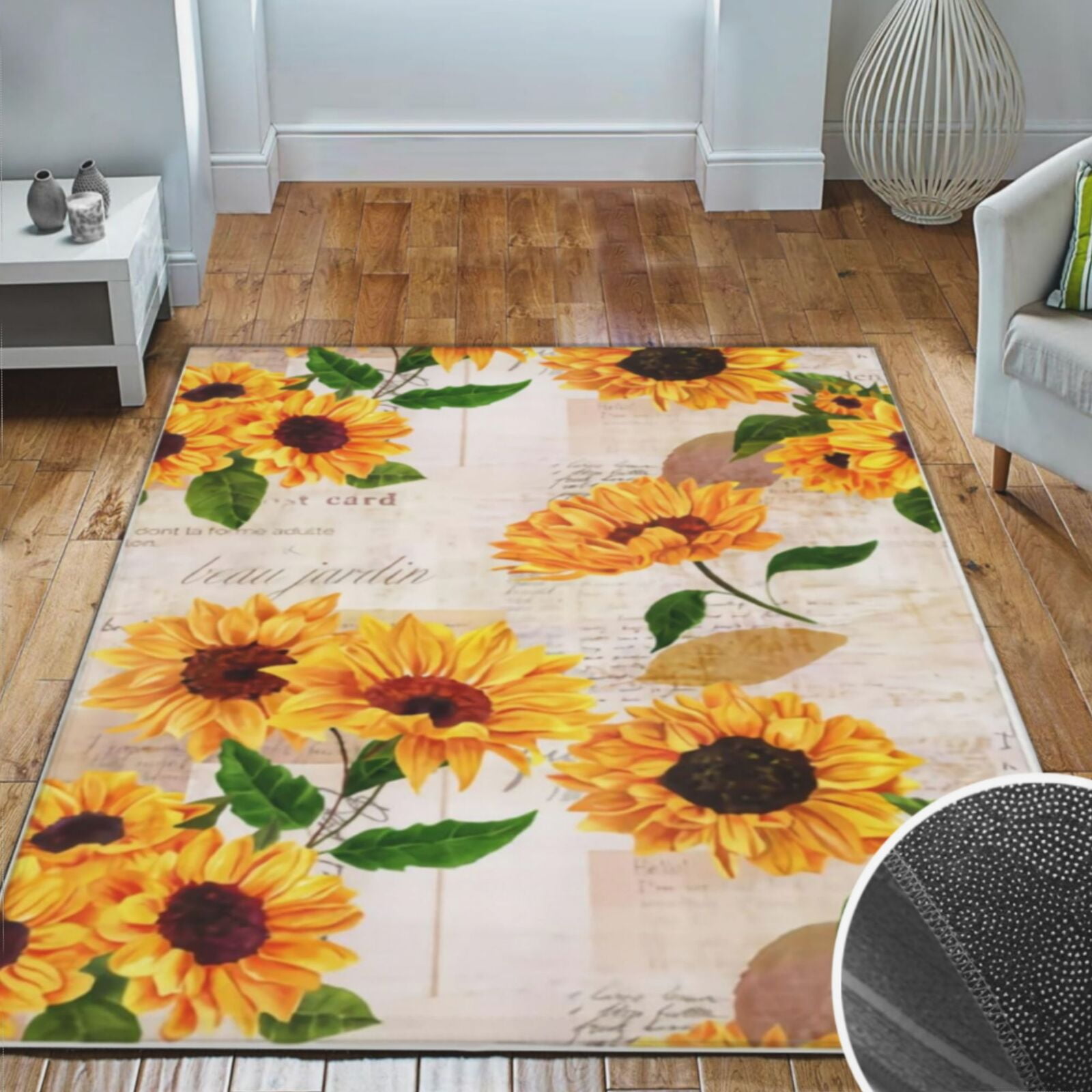 Area Rugs Living Room, Soft Crystal Carpet Mat For Bedroom Area Rug Non ...