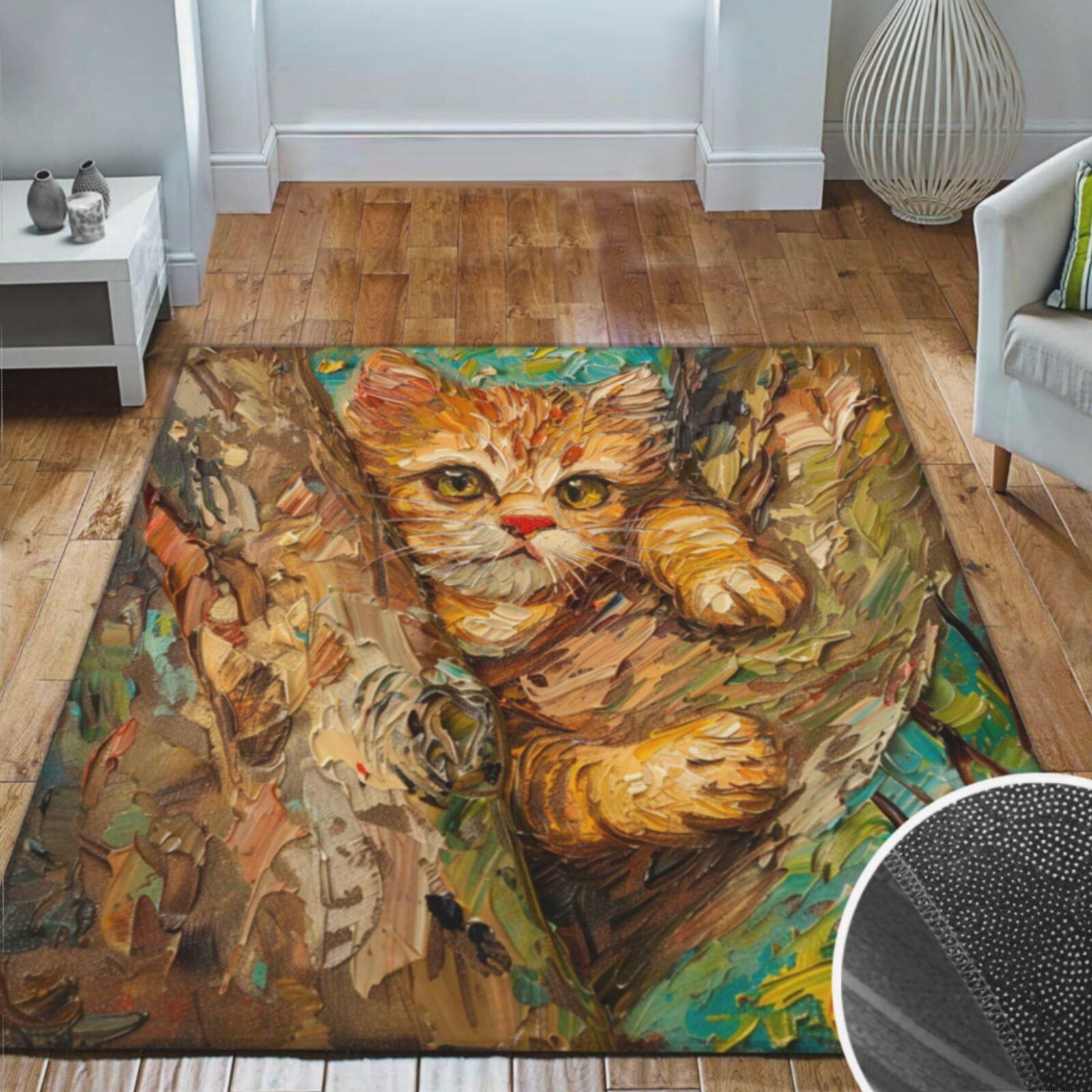 Area Rugs Living Room, Soft Crystal Carpet Mat For Bedroom Area Rug Non ...