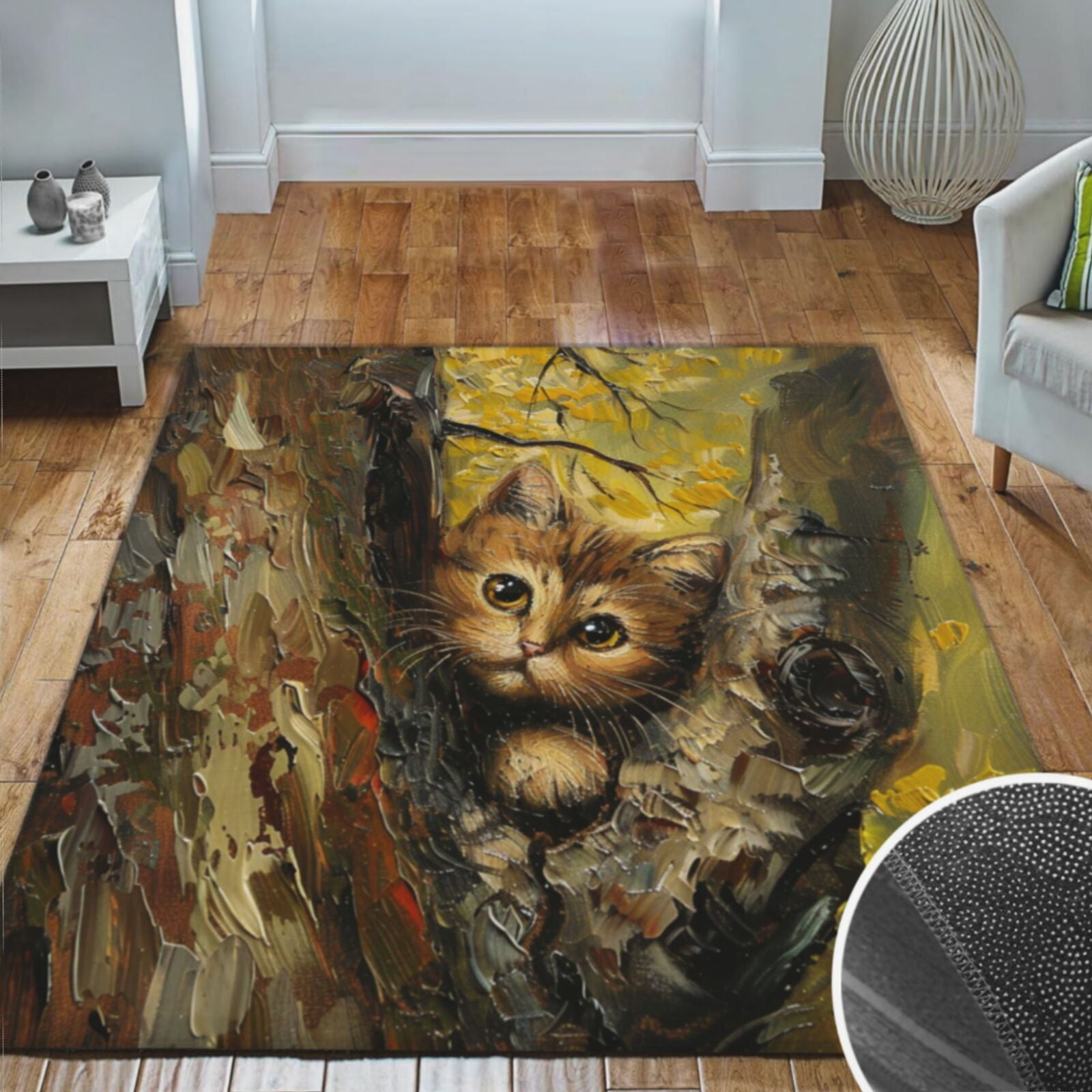 Area Rugs Living Room, Soft Crystal Carpet Mat For Bedroom Area Rug Non ...