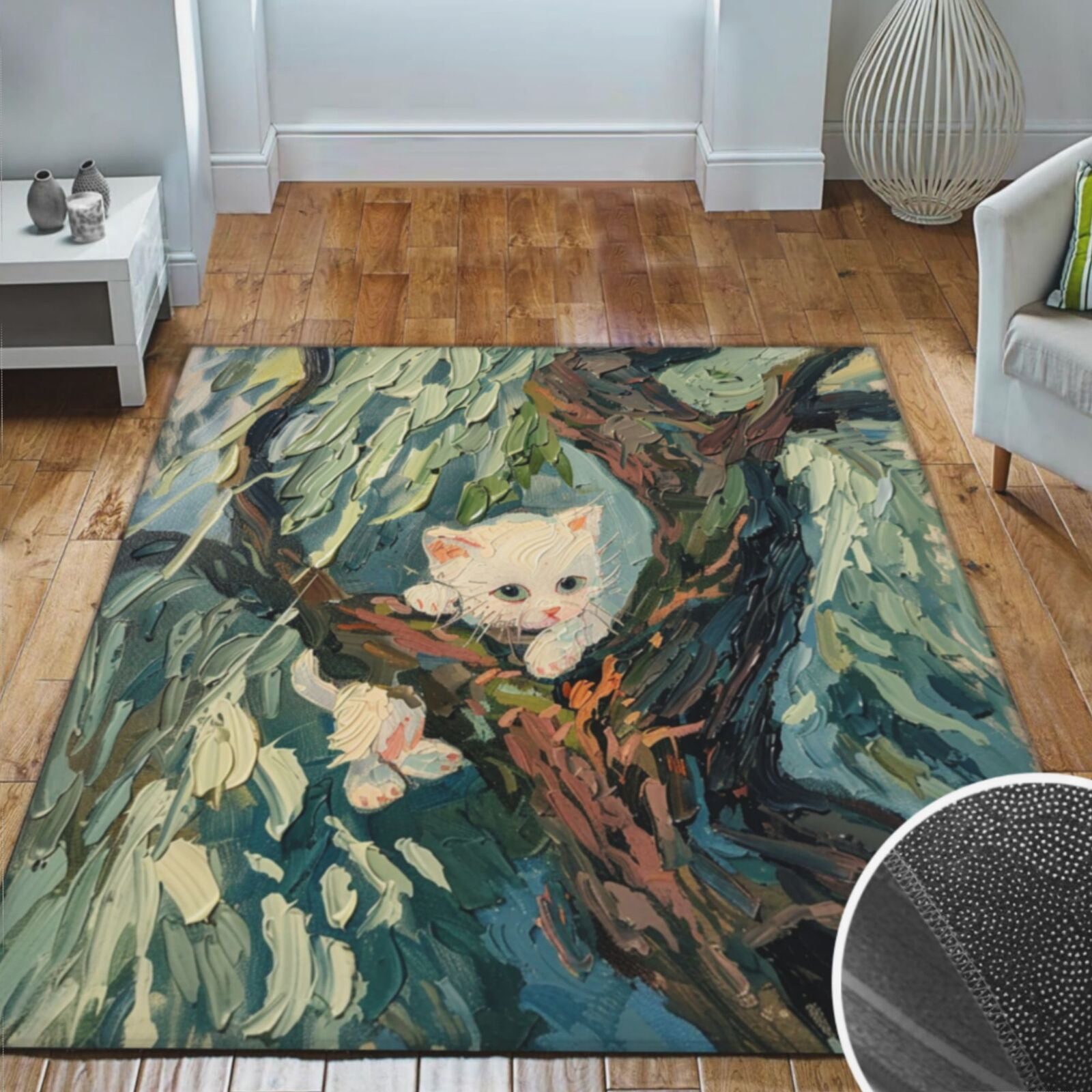 Area Rugs Living Room, Soft Crystal Carpet Mat For Bedroom Area Rug Non ...