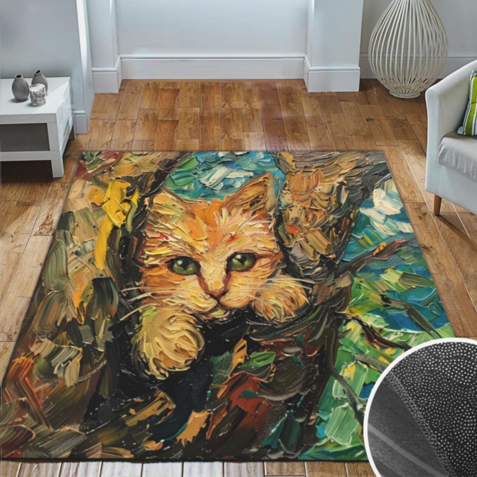 Area Rugs Living Room, Soft Crystal Carpet Mat For Bedroom Area Rug Non ...