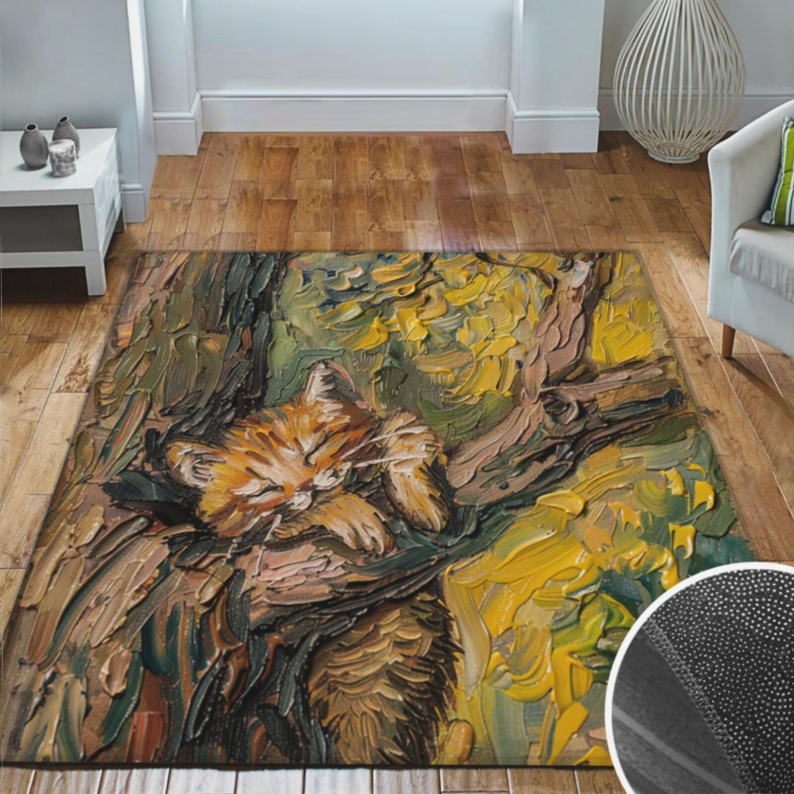 Area Rugs Living Room, Soft Crystal Carpet Mat For Bedroom Area Rug Non ...