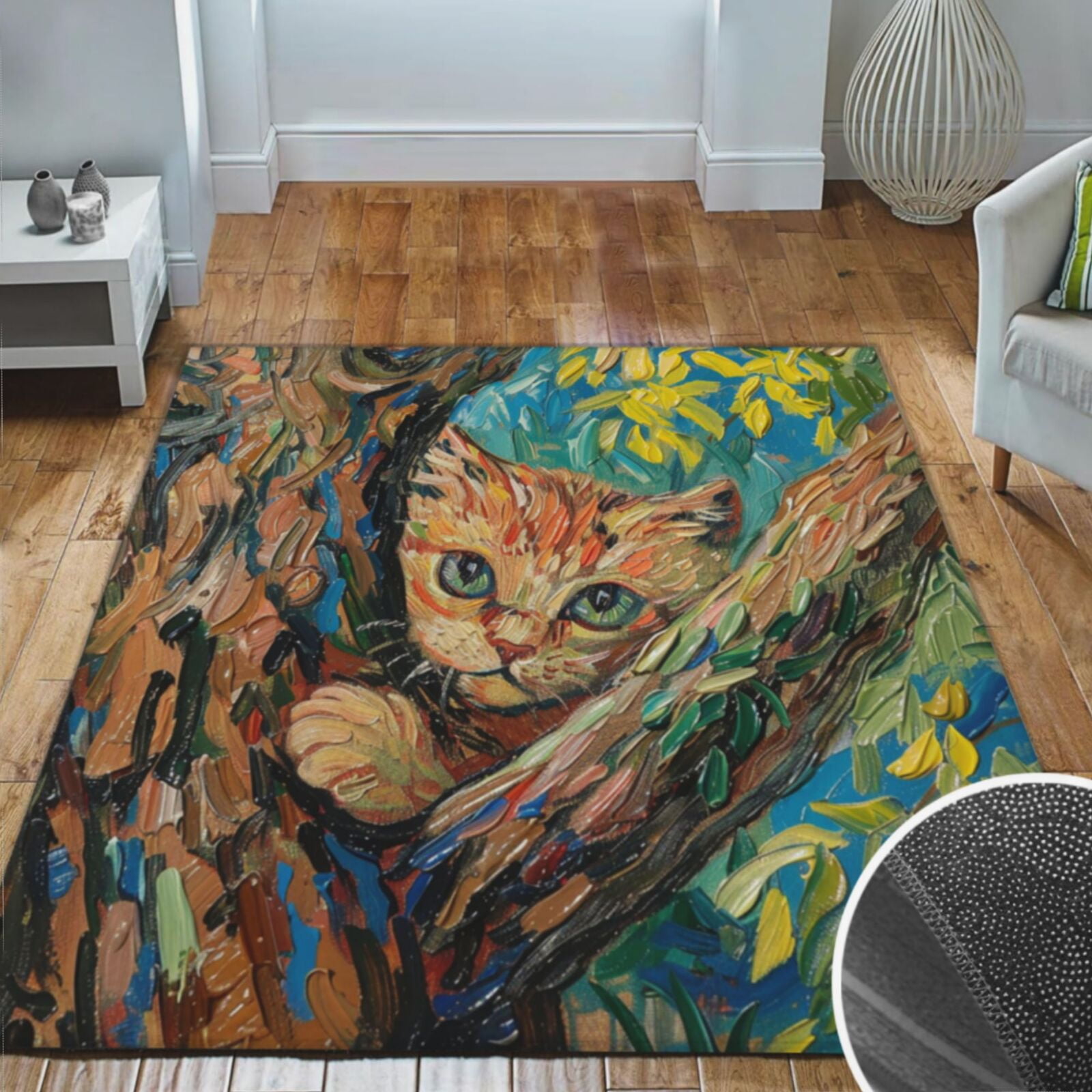 Area Rugs Living Room, Soft Crystal Carpet Mat For Bedroom Area Rug Non ...