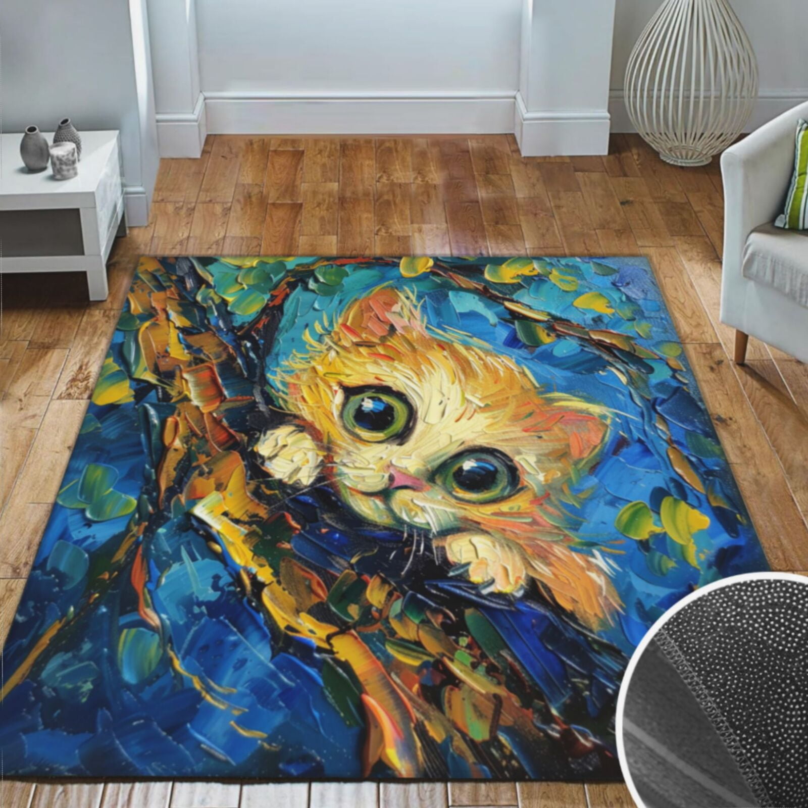 Area Rugs Living Room, Soft Crystal Carpet Mat For Bedroom Area Rug Non ...