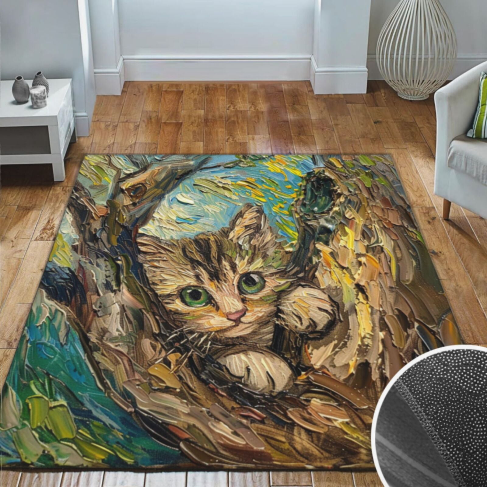 Area Rugs Living Room, Soft Crystal Carpet Mat For Bedroom Area Rug Non ...
