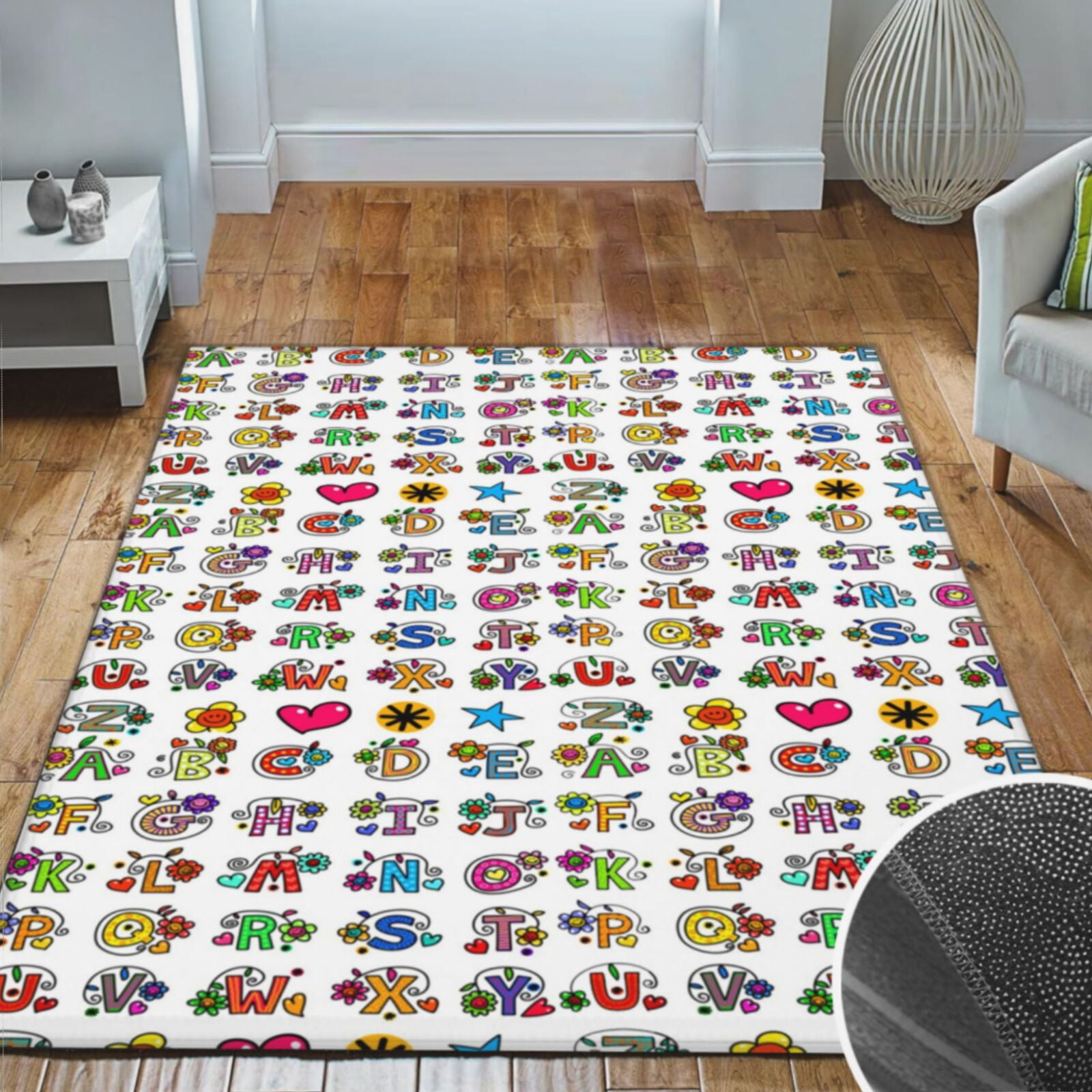 Area Rugs Living Room, Soft Crystal Carpet Mat For Bedroom Area Rug Non ...