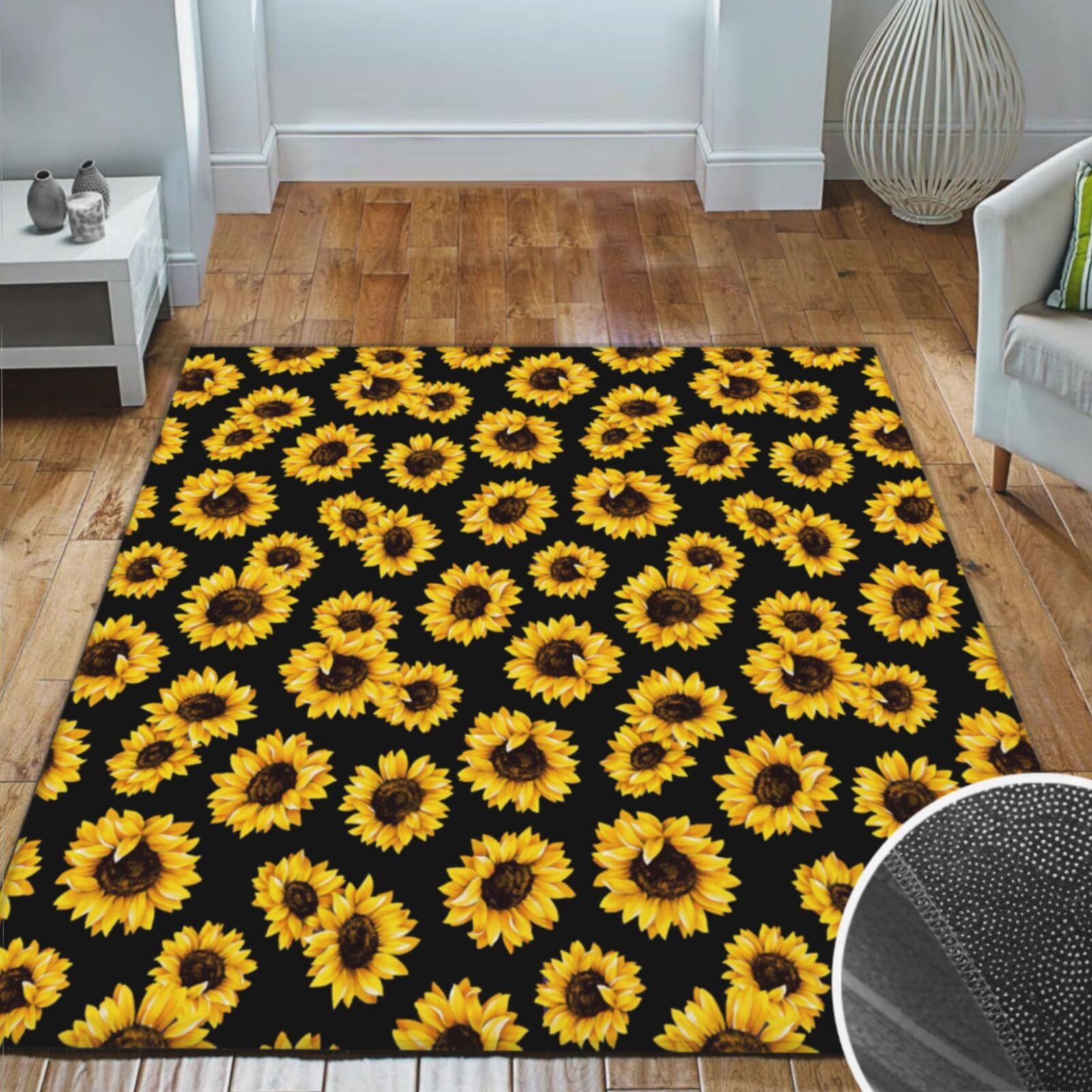 Area Rugs Living Room, Soft Crystal Carpet Mat For Bedroom Area Rug Non ...