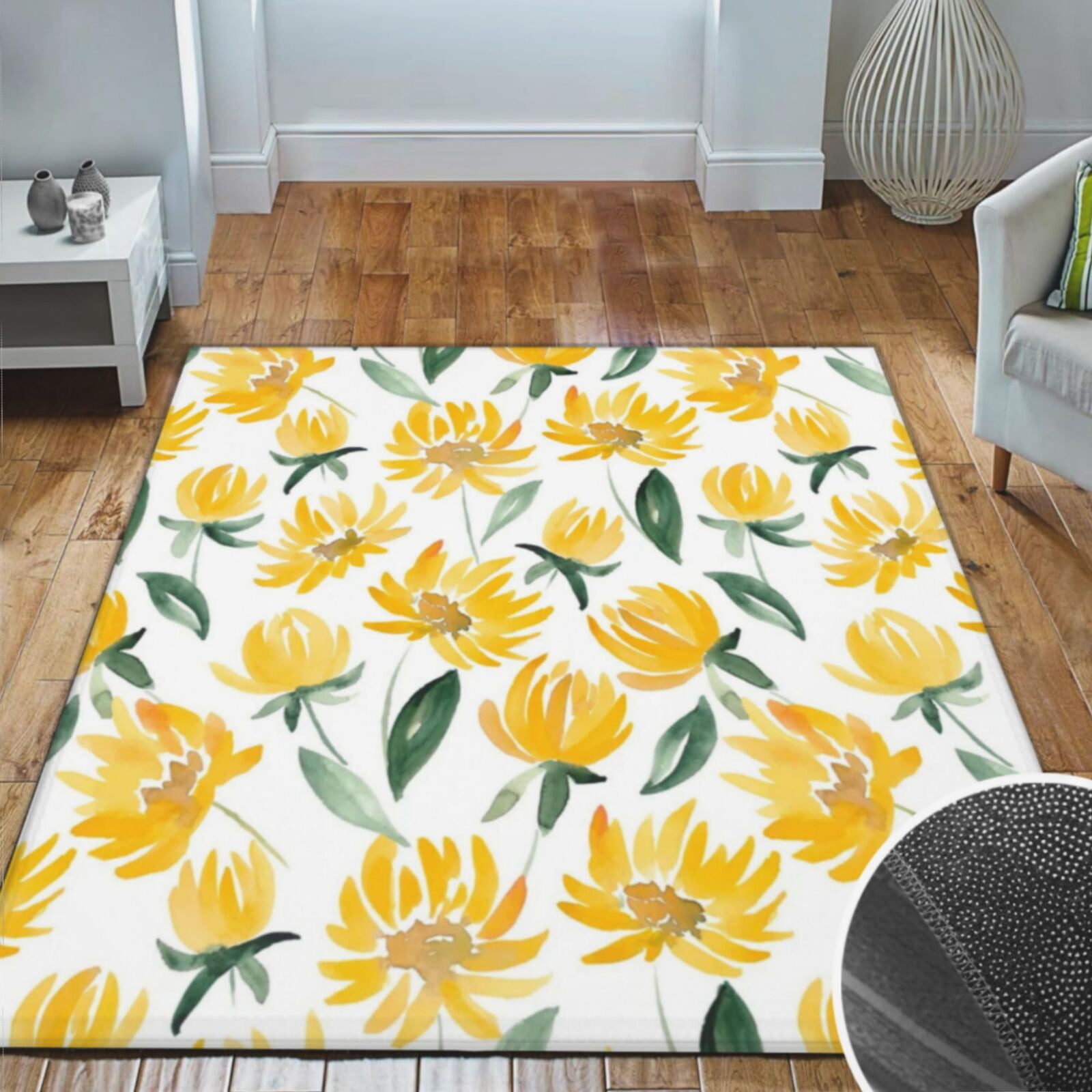 Area Rugs Living Room, Soft Crystal Carpet Mat For Bedroom Area Rug Non ...