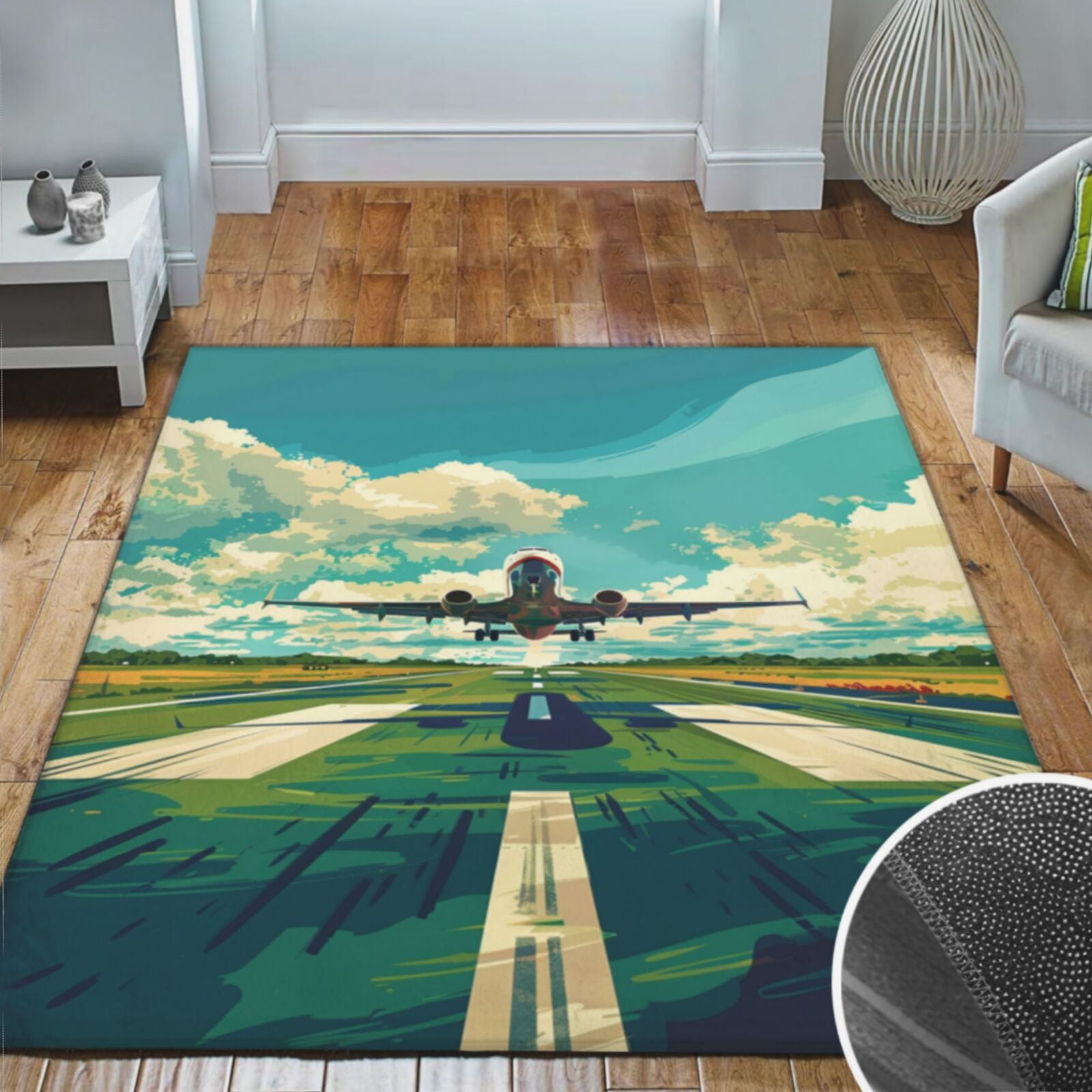 Area Rugs Living Room, Soft Crystal Carpet Mat For Bedroom Area Rug Non ...