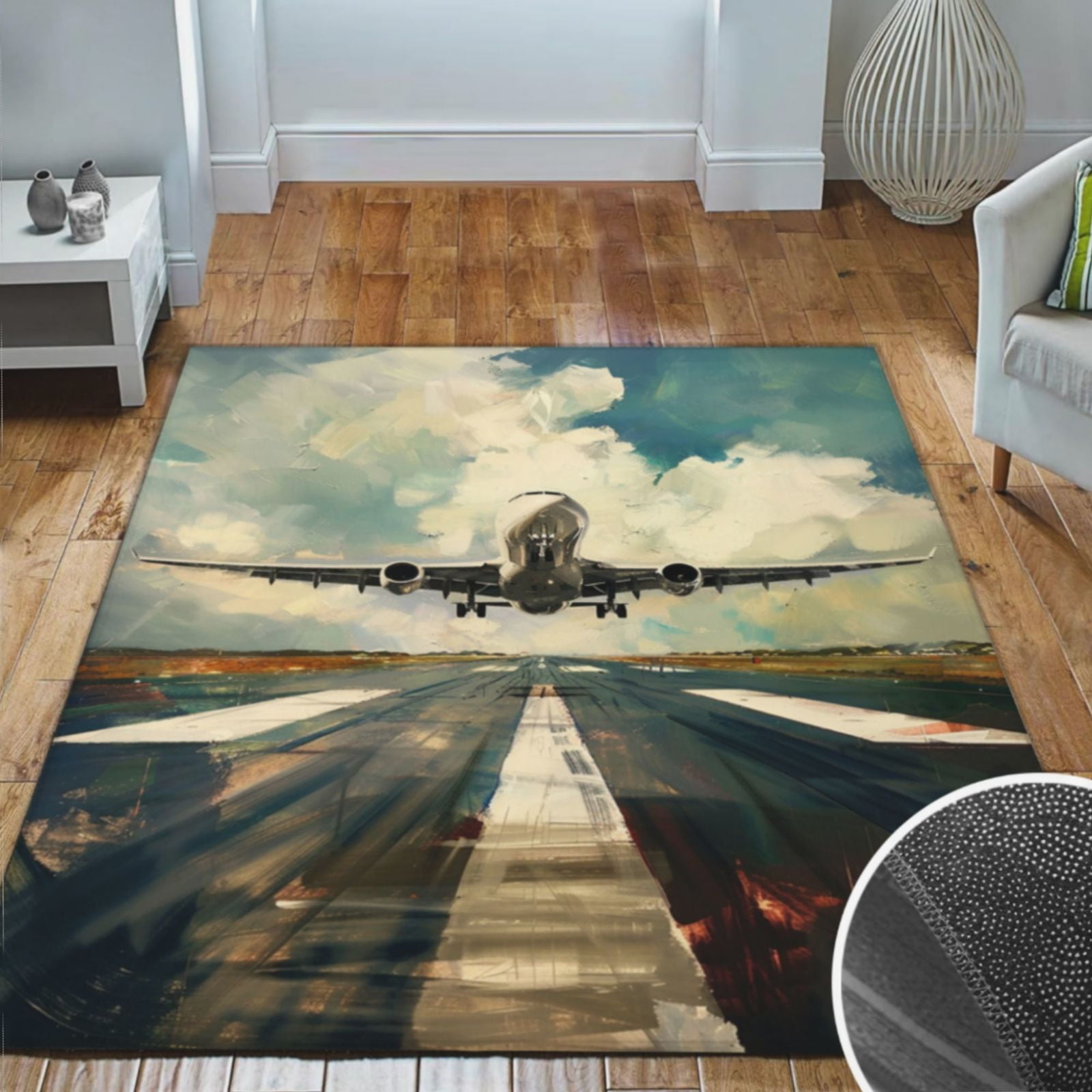 Area Rugs Living Room, Soft Crystal Carpet Mat For Bedroom Area Rug Non ...