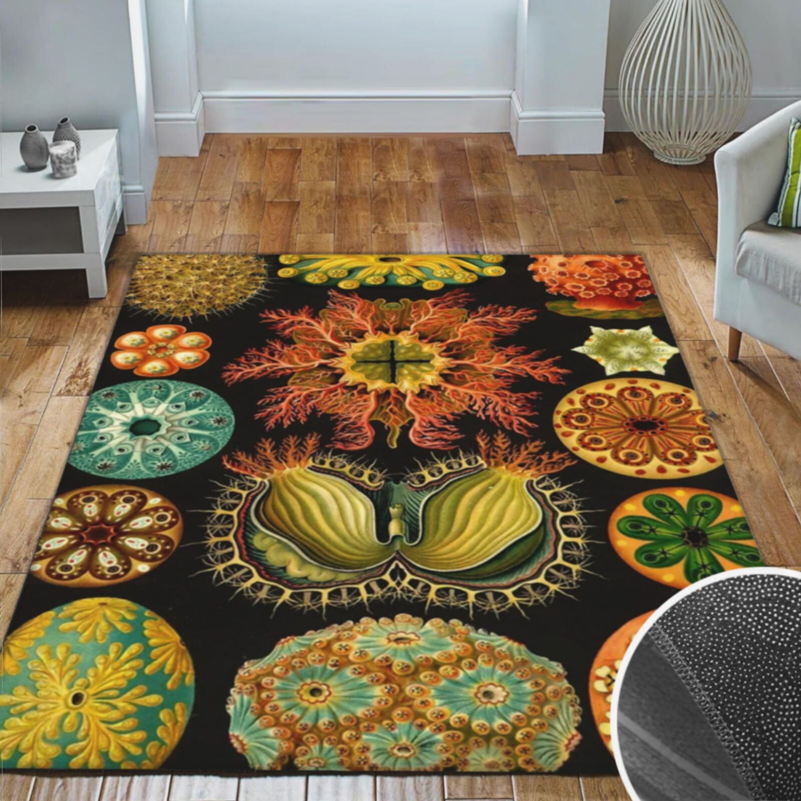 Area Rugs Living Room, Soft Crystal Carpet Mat For Bedroom Area Rug Non ...