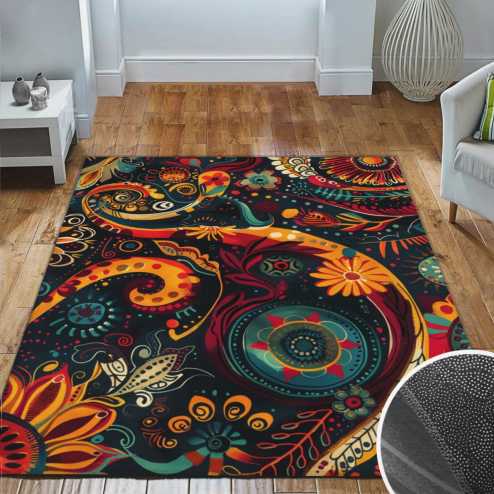 Area Rugs Living Room, Soft Crystal Carpet Mat For Bedroom Area Rug Non ...