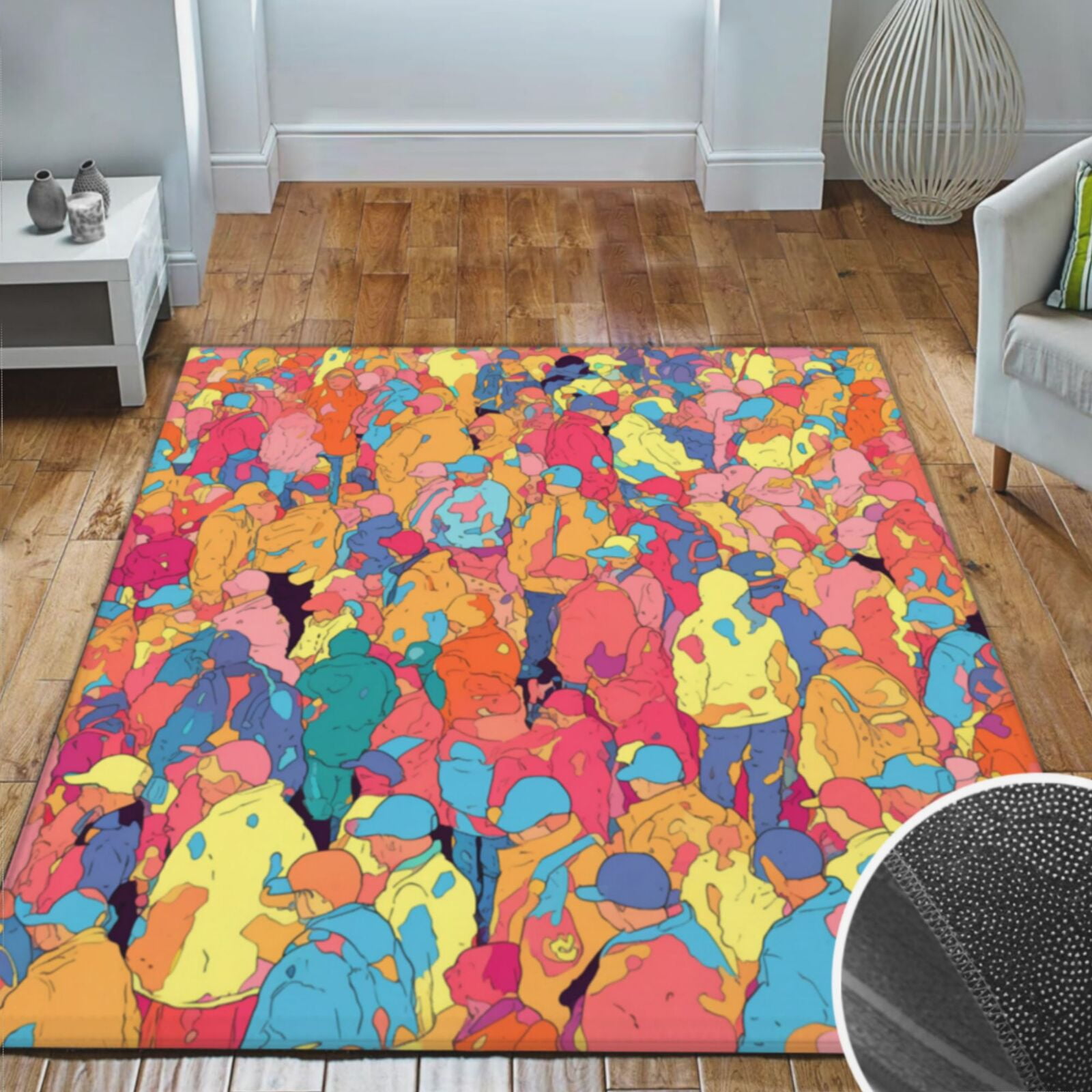 Area Rugs Living Room, Soft Crystal Carpet Mat For Bedroom Area Rug Non Slip Washable Floor Rug ...