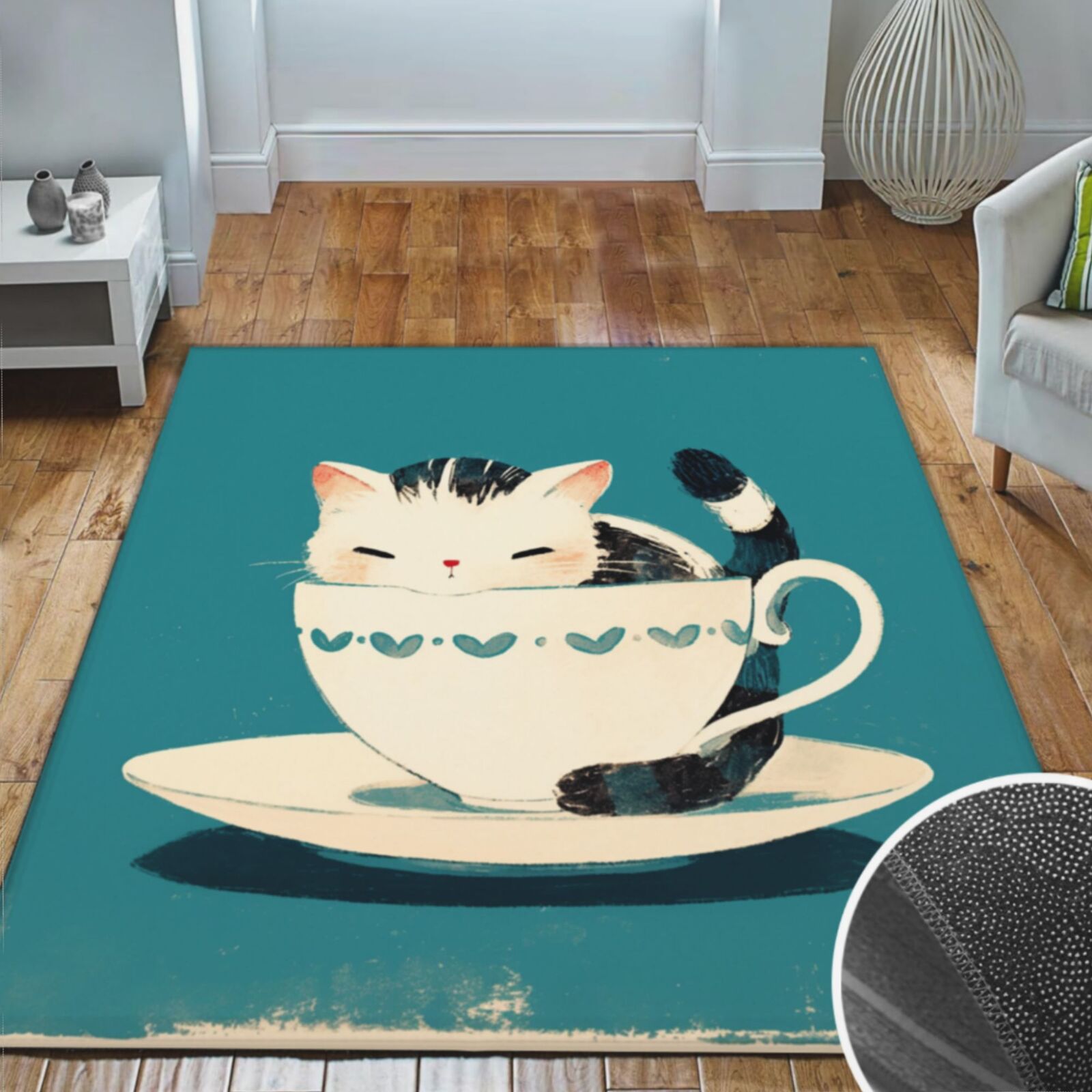 Area Rugs Living Room, Soft Crystal Carpet Mat For Bedroom Area Rug Non ...