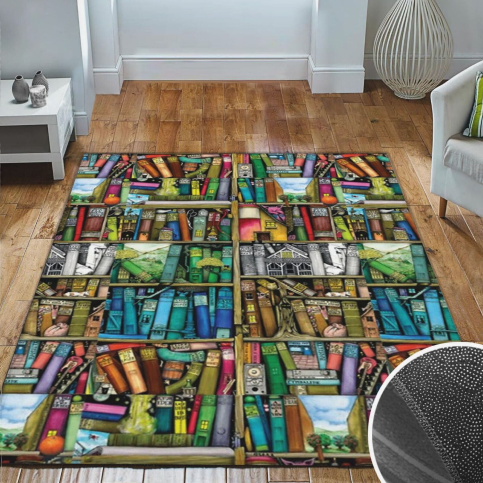 Area Rugs Living Room, Soft Crystal Carpet Mat For Bedroom Area Rug Non ...