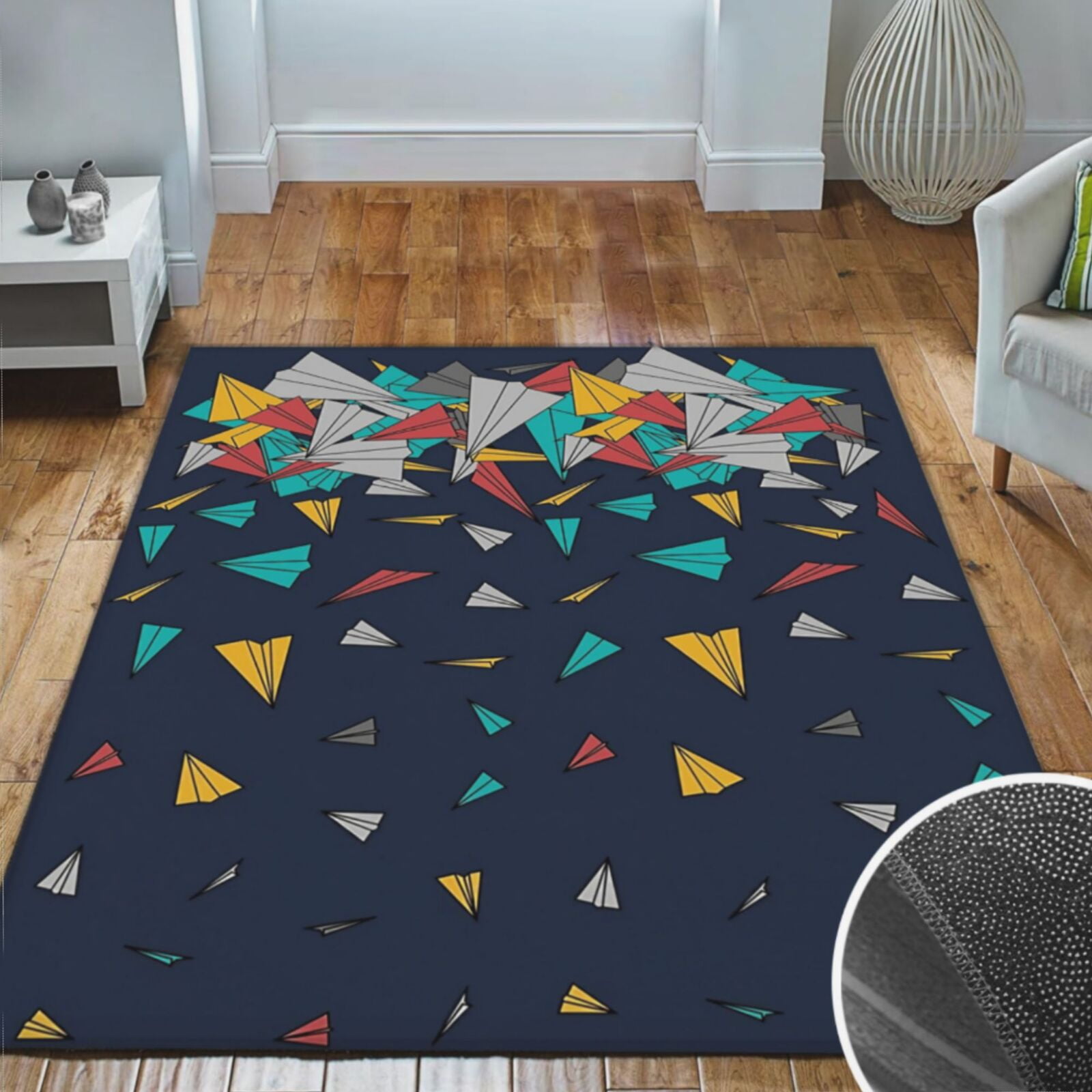 Area Rugs Living Room, Soft Crystal Carpet Mat For Bedroom Area Rug Non ...