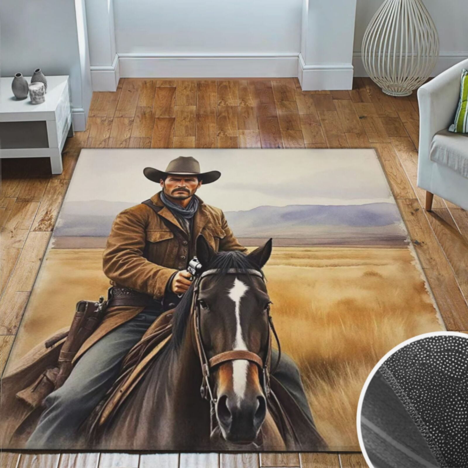 Area Rugs Living Room, Soft Crystal Carpet Mat For Bedroom Area Rug Non ...