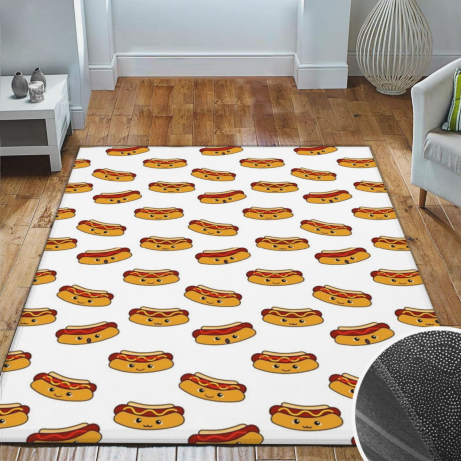 Area Rugs Living Room, Soft Crystal Carpet Mat For Bedroom Area Rug Non ...